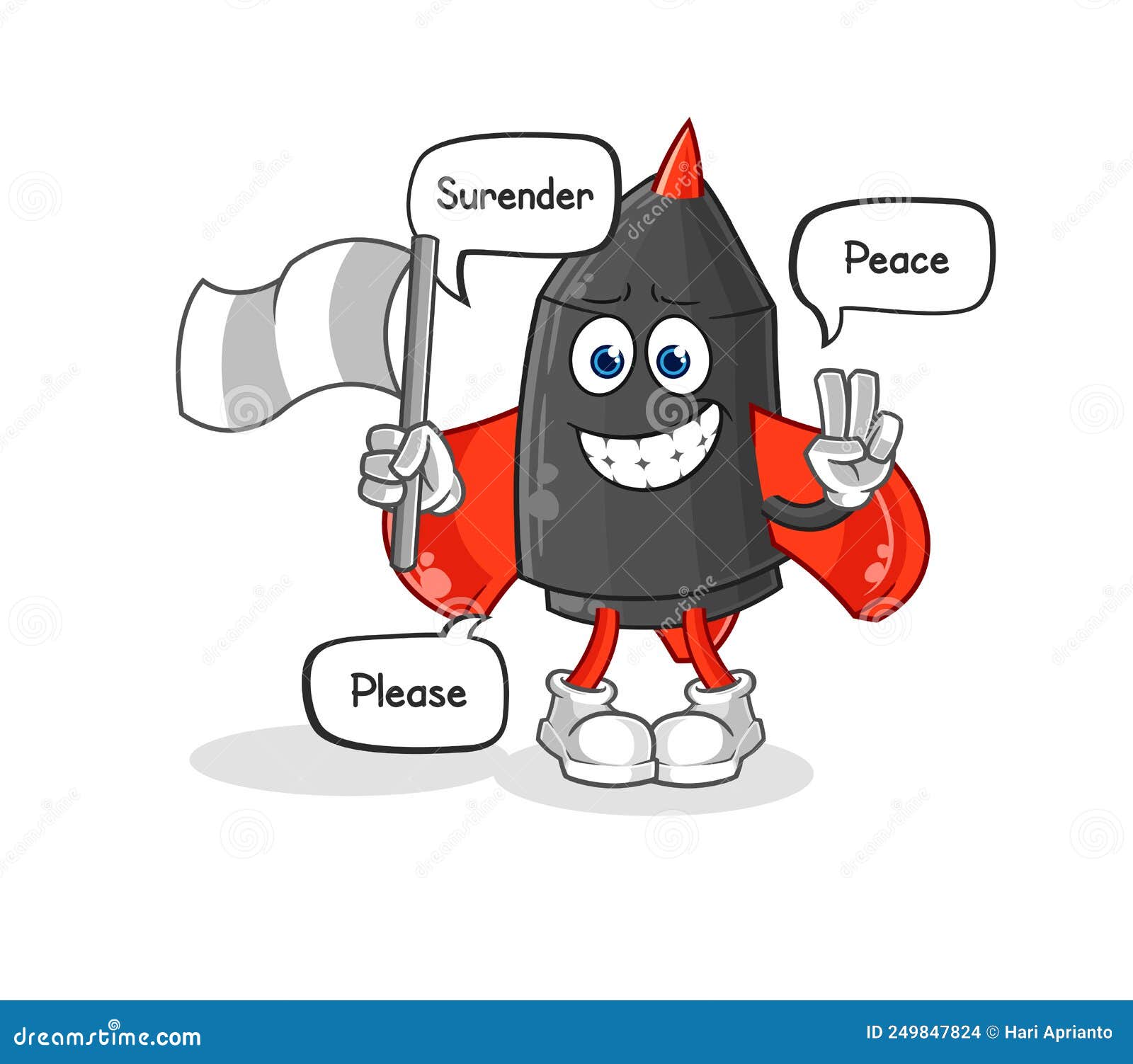 Emoticon Surrender Mascot Vector Cartoon Illustration | CartoonDealer ...