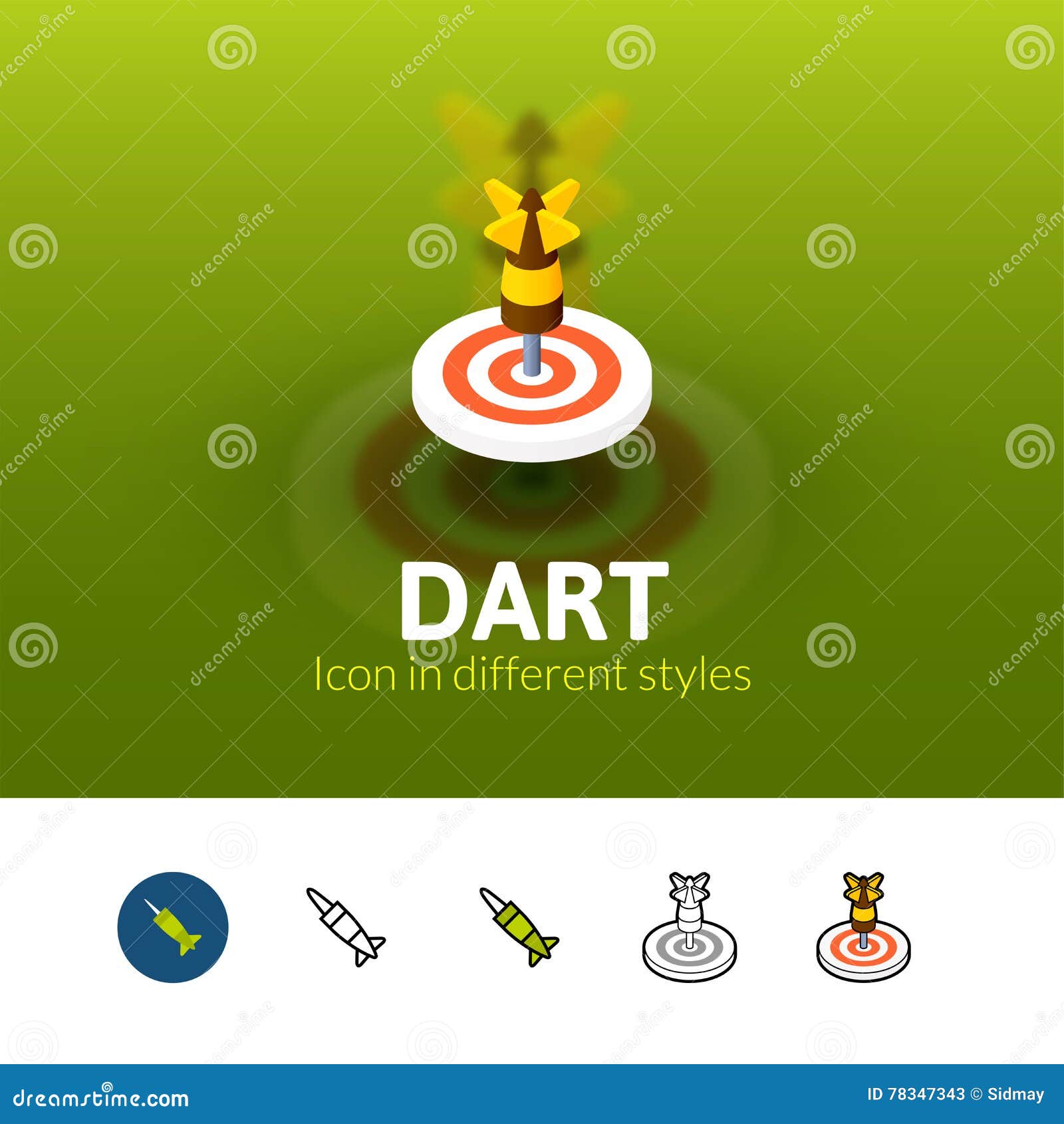 Dart Icon in Different Style Stock Vector - Illustration of business ...