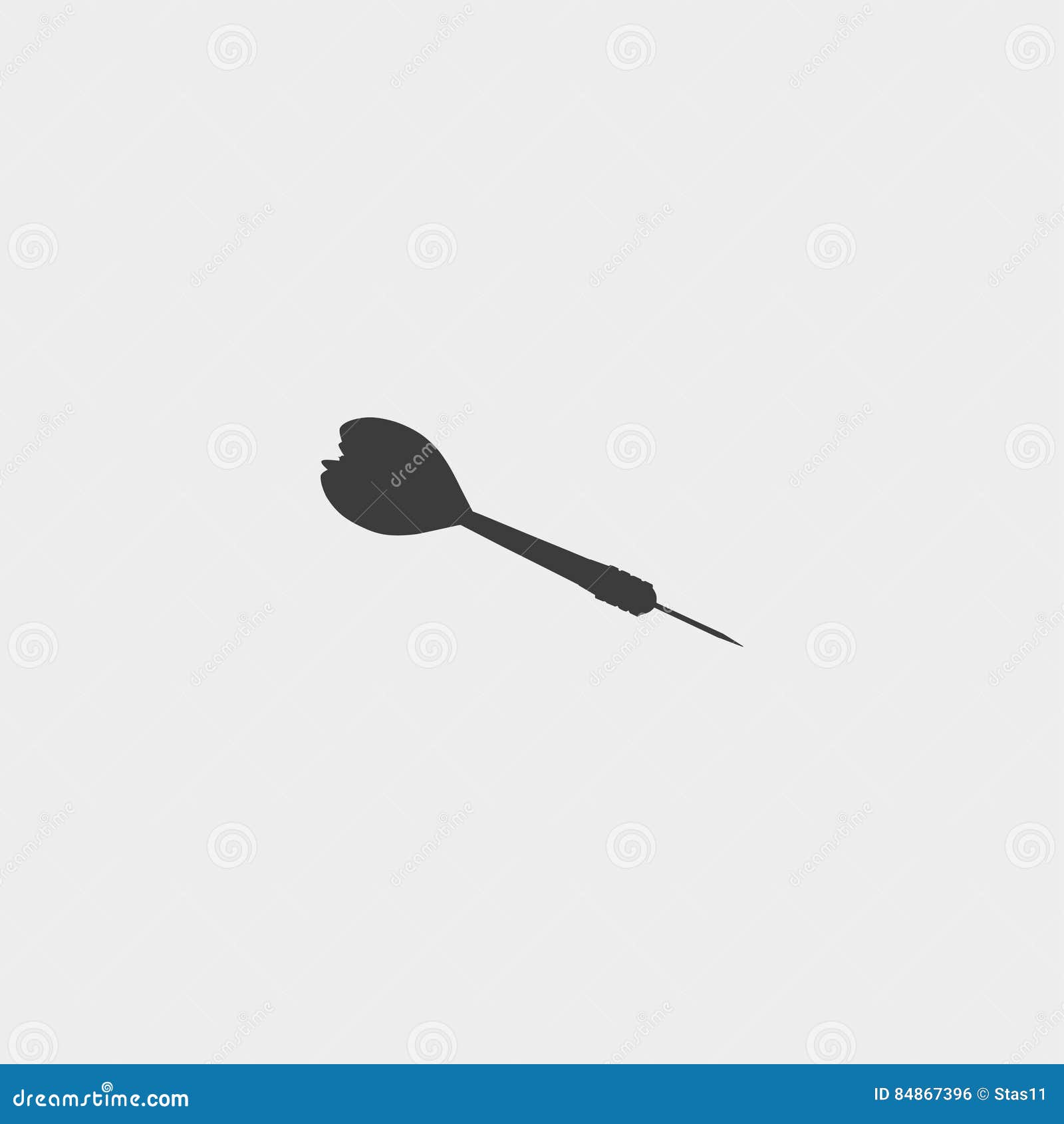 Dart Icon in a Flat Design in Black Color. Vector Illustration Eps10 ...