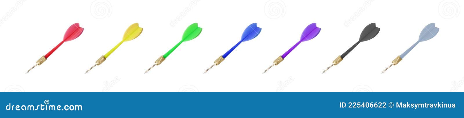 Dart Isolated on White Background. Colored Darts Stock Photo - Image of ...