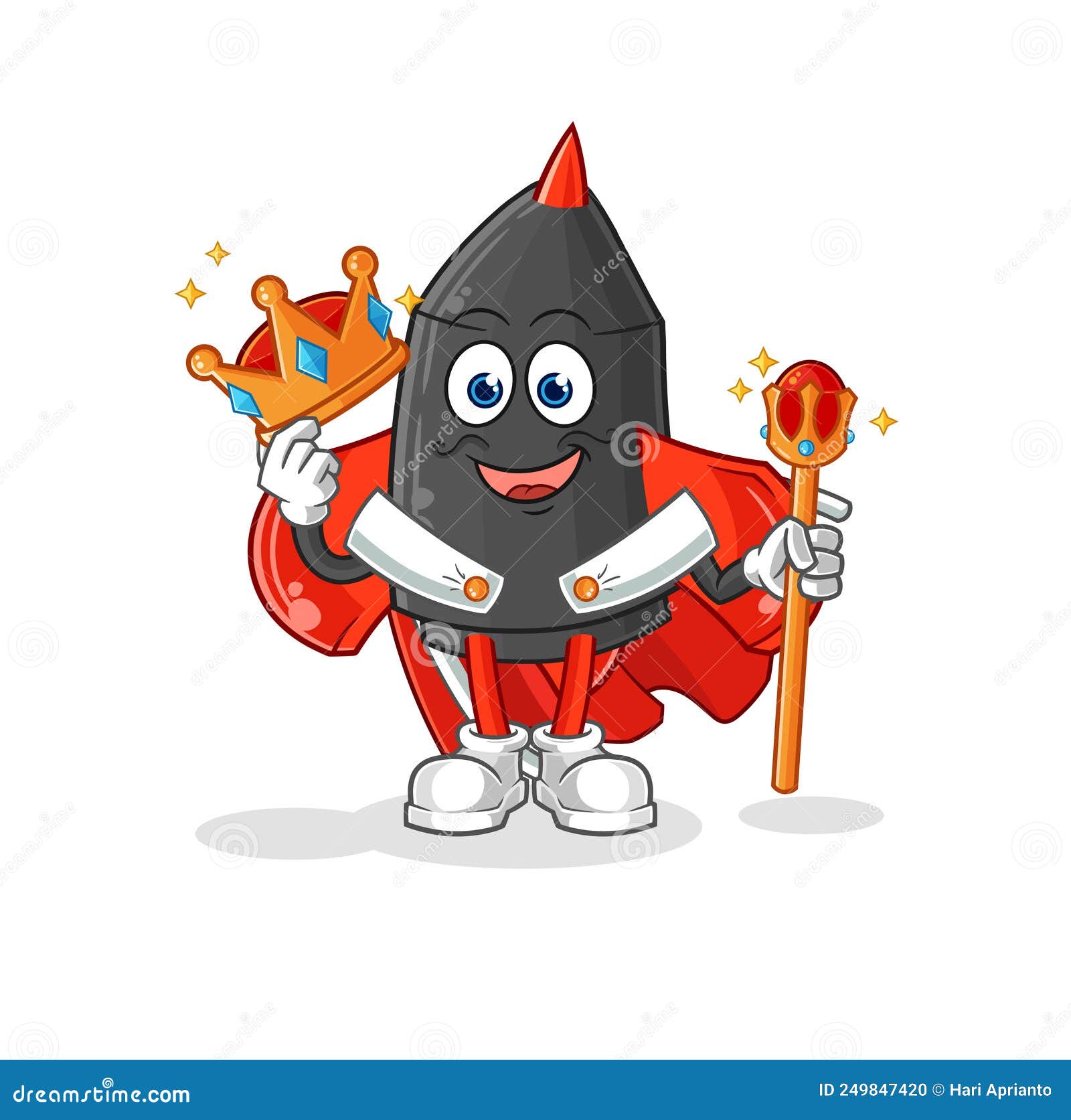 Dart King Vector. Cartoon Character Stock Vector - Illustration of ...