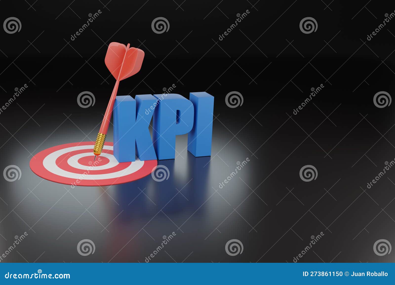 Dart with KPI Solid Text with Copy Space. Key Performance Indicator ...