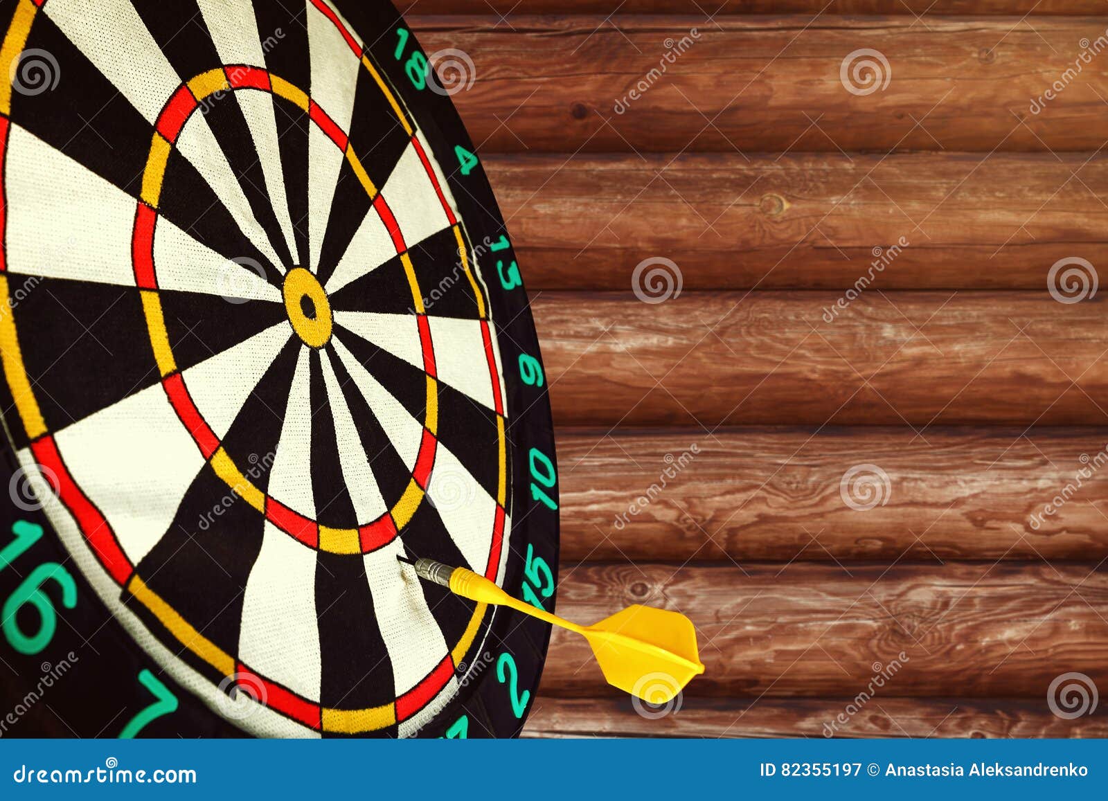 Dart Missed the Center of the Target Darts Stock Image - Image of alone ...