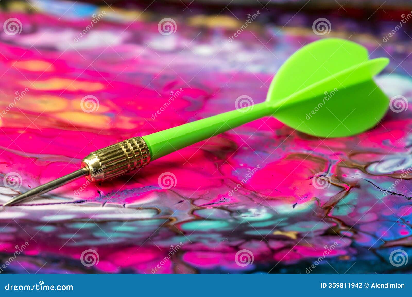 Dart on a Multi Colored Surface Stock Photo - Image of artistic ...