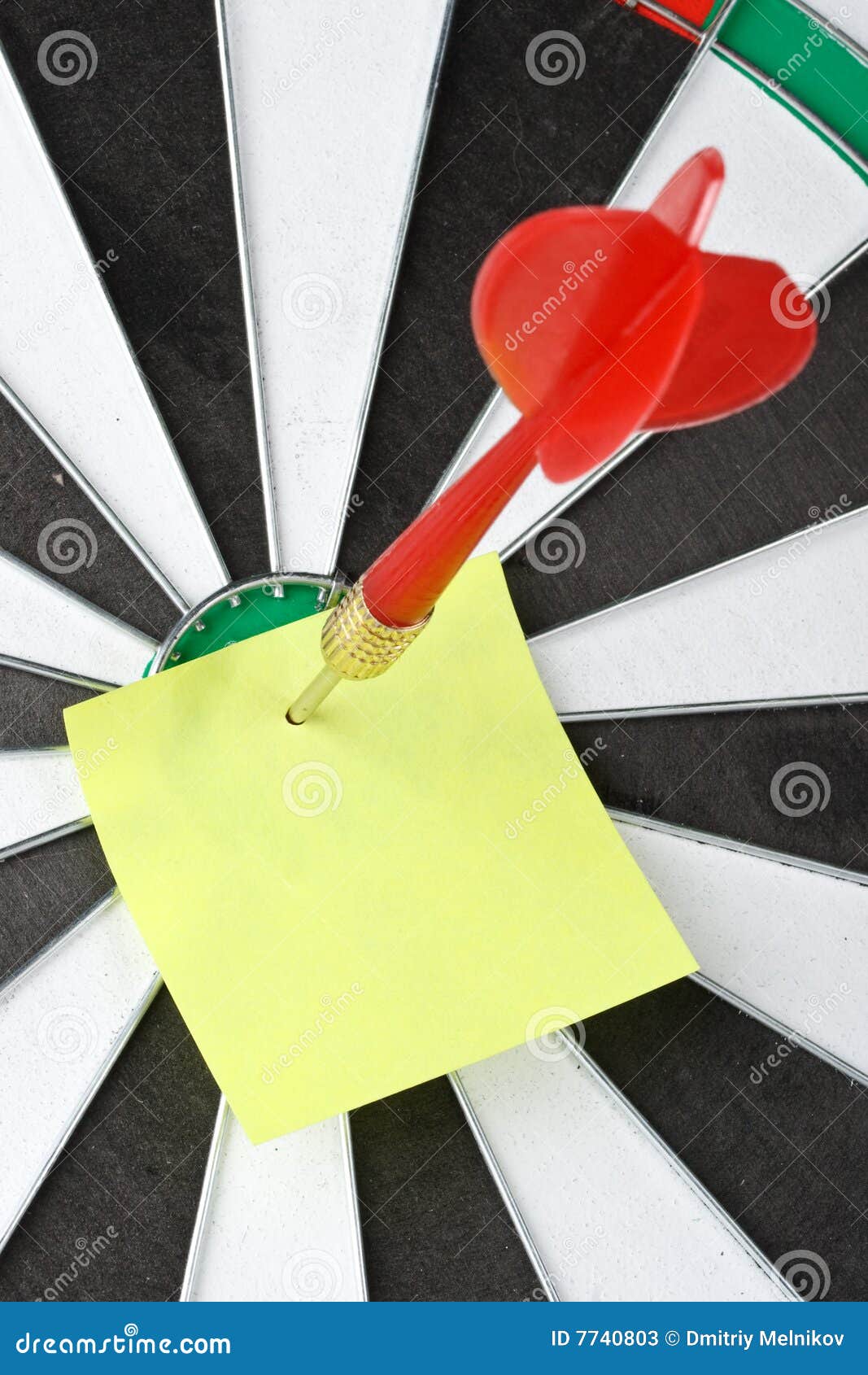 Dart and note stock image. Image of conceptual, dartboard - 7740803