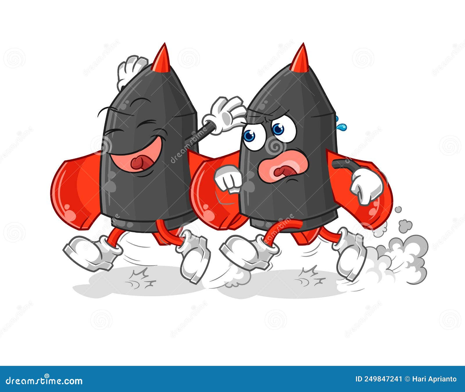 Dart Play Chase Cartoon. Cartoon Mascot Vector Stock Vector ...