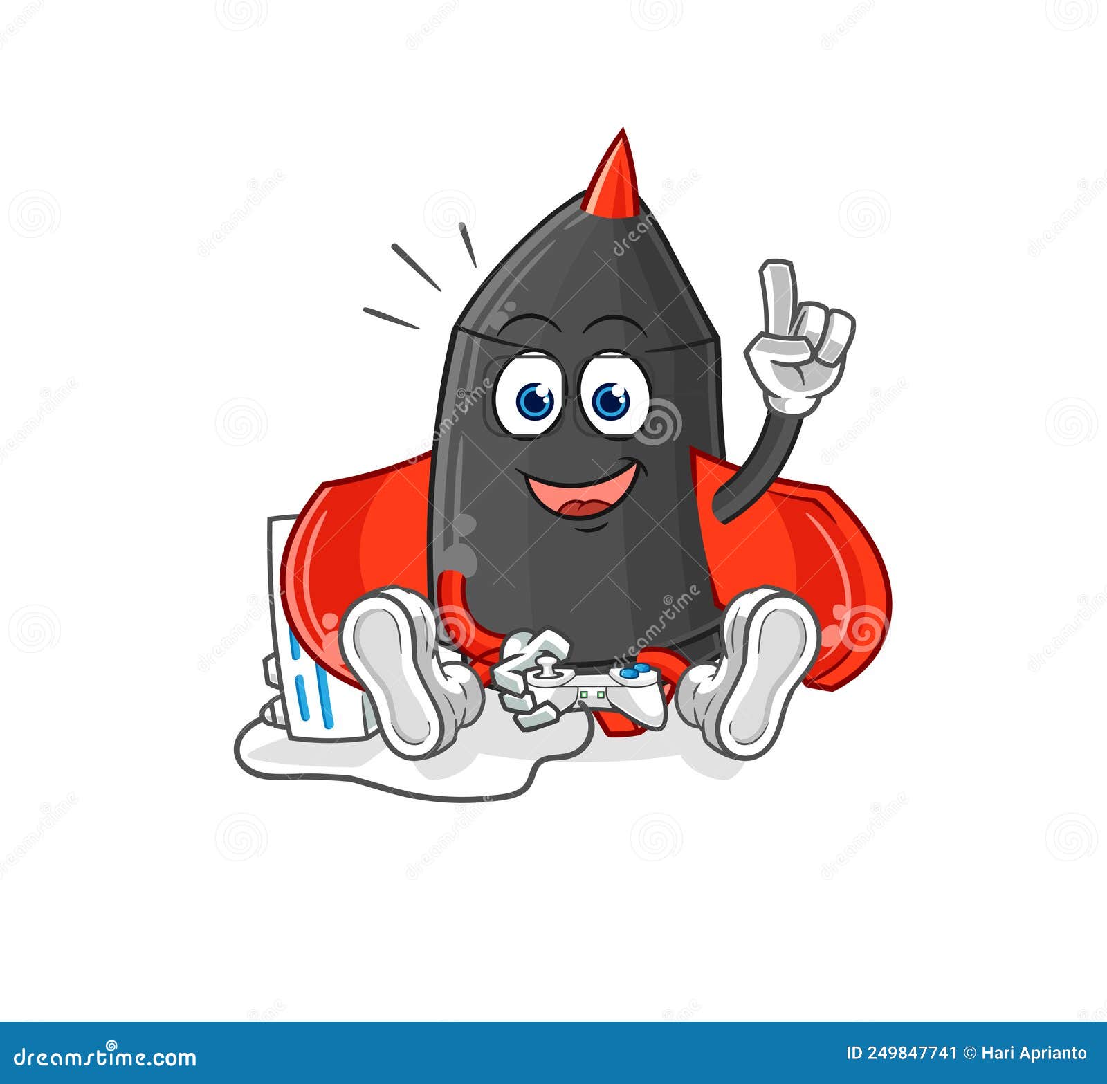 Dart Playing Video Games. Cartoon Character Stock Vector - Illustration ...