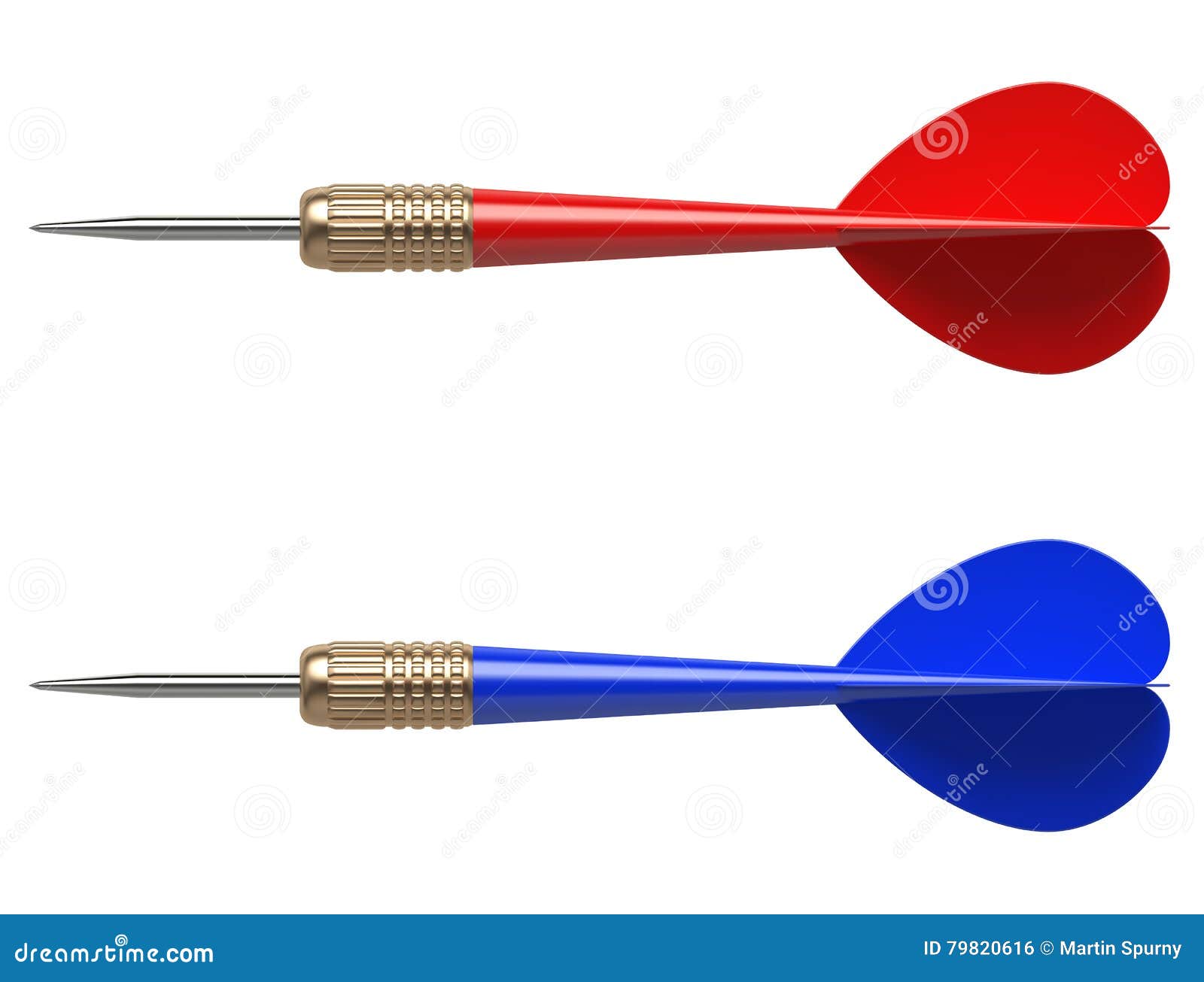 Dart stock vector. Illustration of orthographic, blue - 79820616