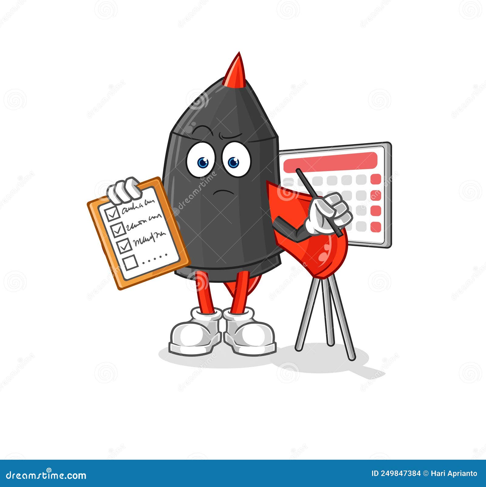 Dart Schedule List Vector. Cartoon Character Stock Vector ...