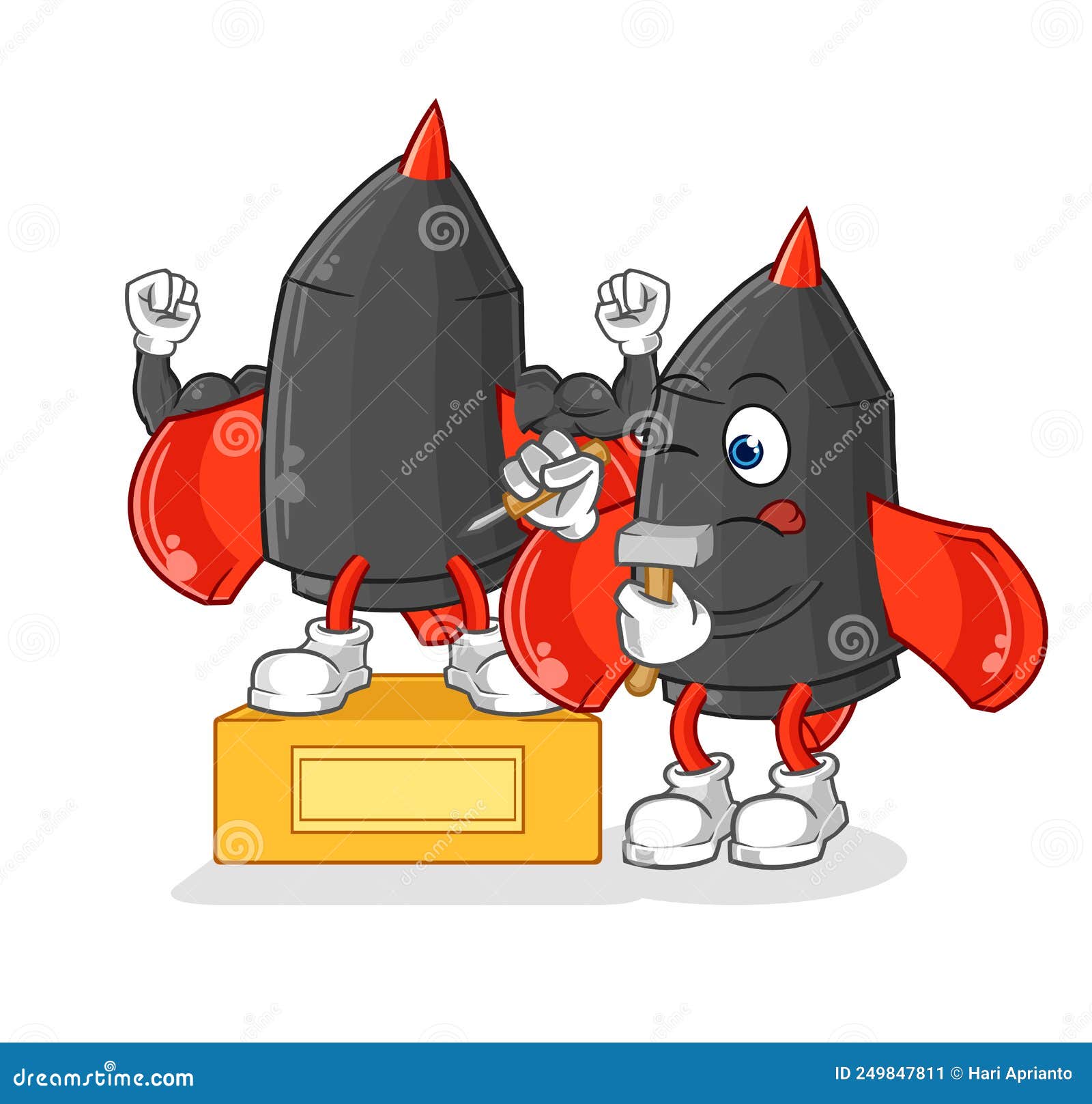 Dart Sculptor Character. Cartoon Mascot Vector Stock Vector ...