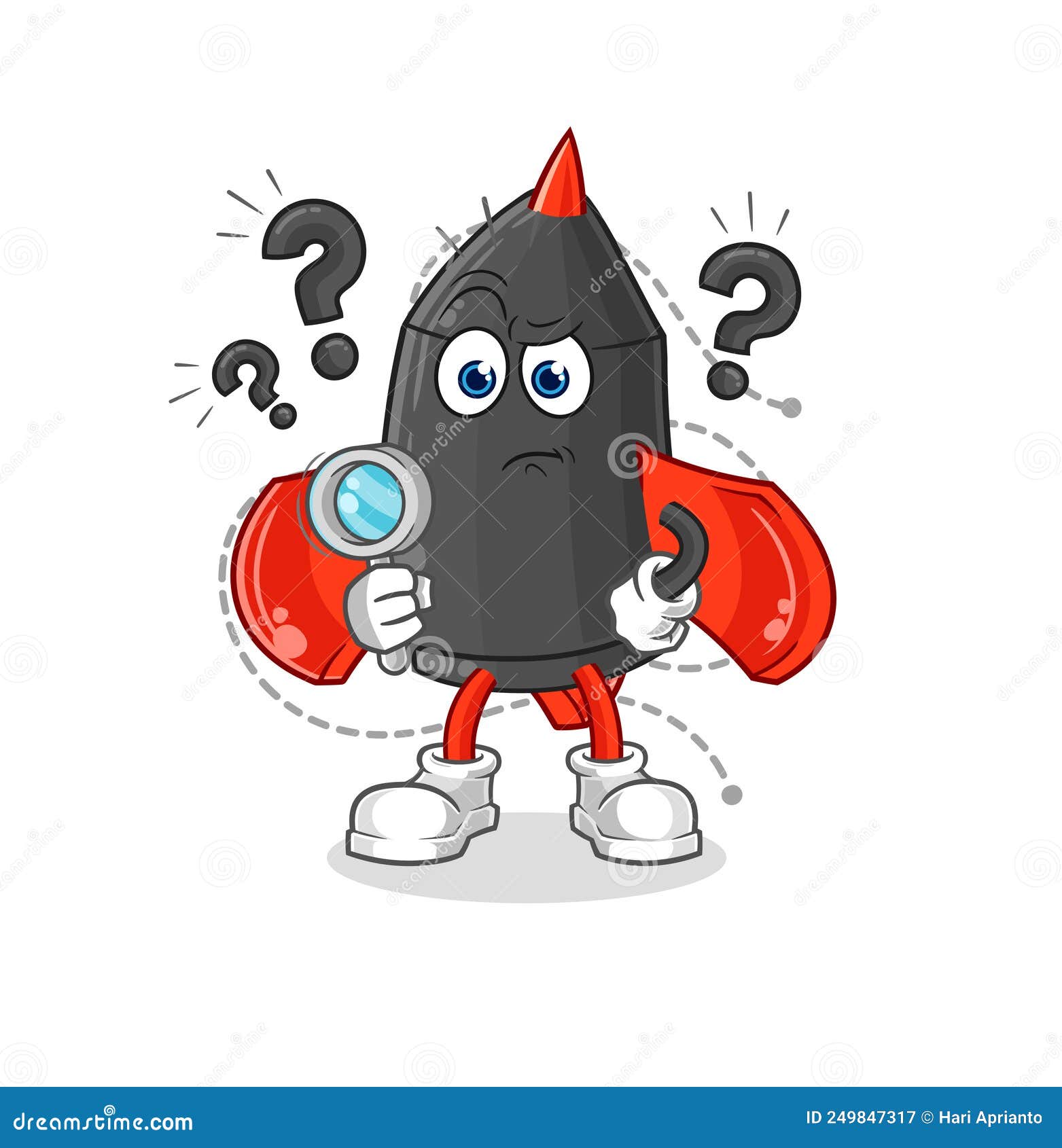 Dart Searching Illustration. Character Vector Stock Vector ...