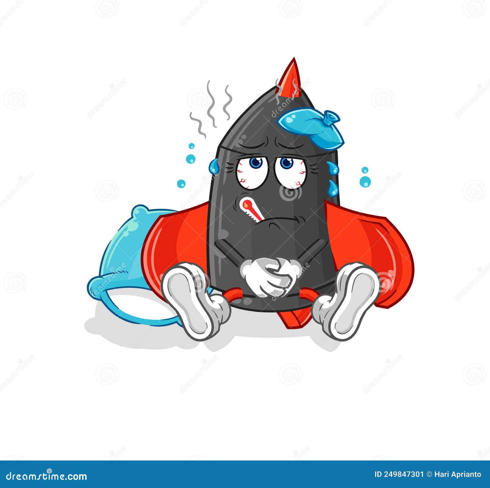 Dart Sick Vector. Cartoon Character | CartoonDealer.com #249847301