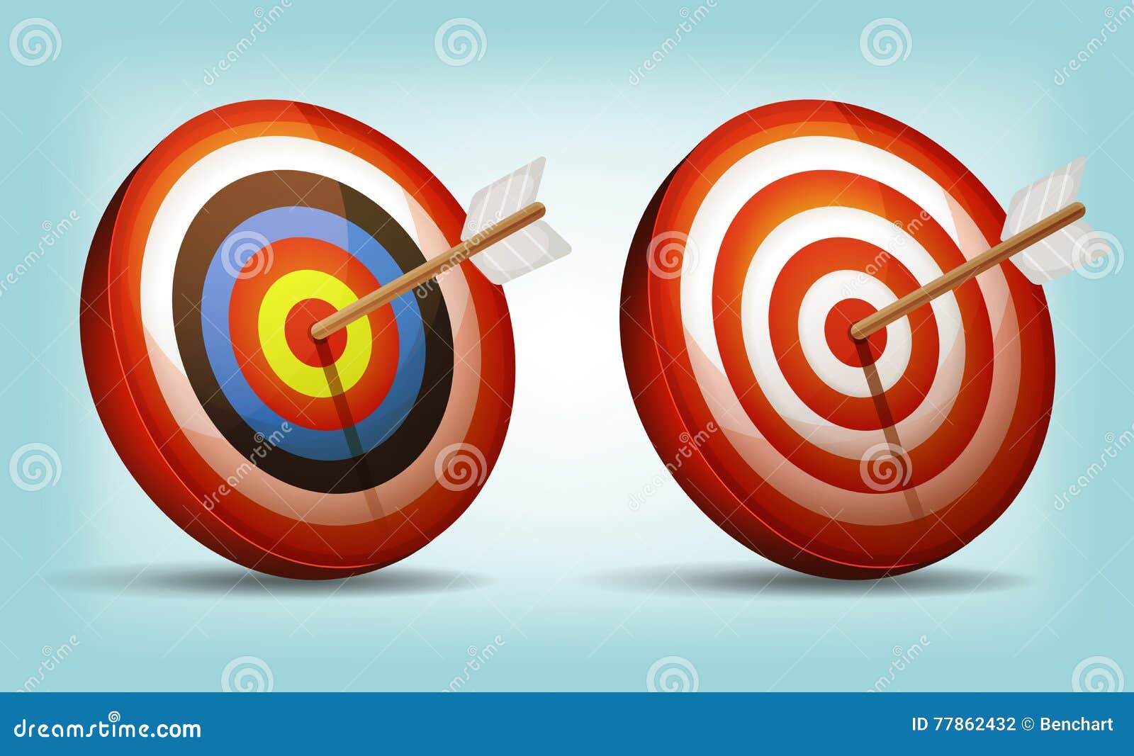 Dart Target with Arrow stock vector. Illustration of pierce - 77862432