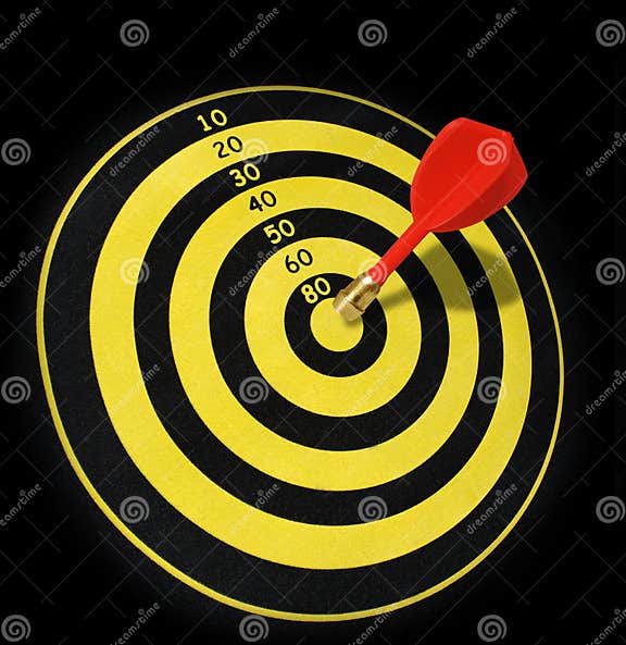 Dart on target center stock image. Image of competition - 33225519