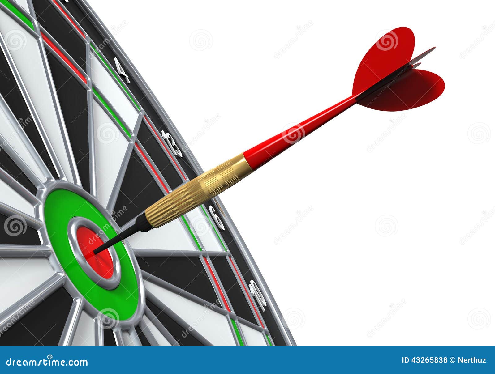 Dart on Target Close-up stock illustration. Illustration of perfect ...