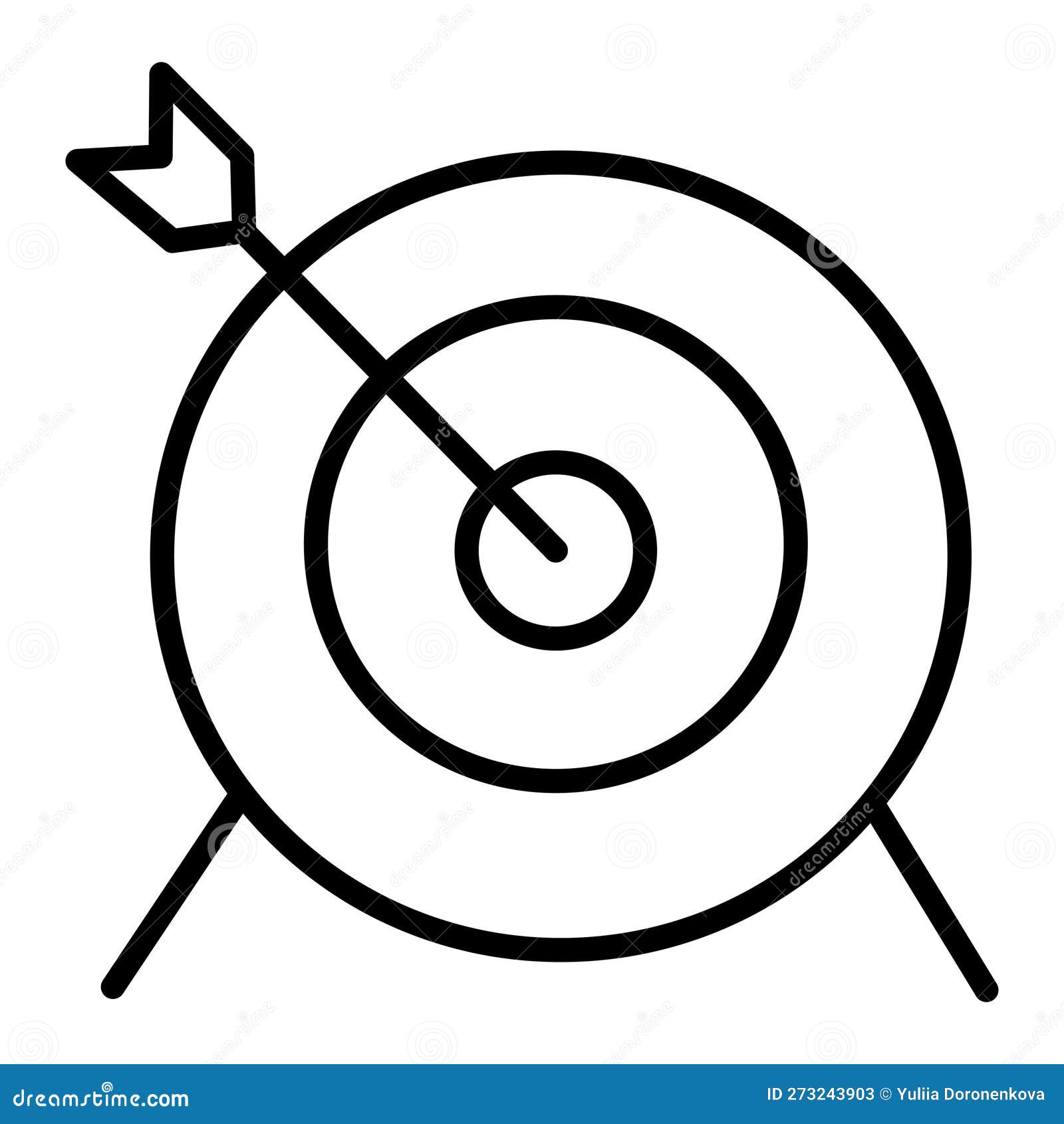 Dart Target Icon stock vector. Illustration of sport - 273243903