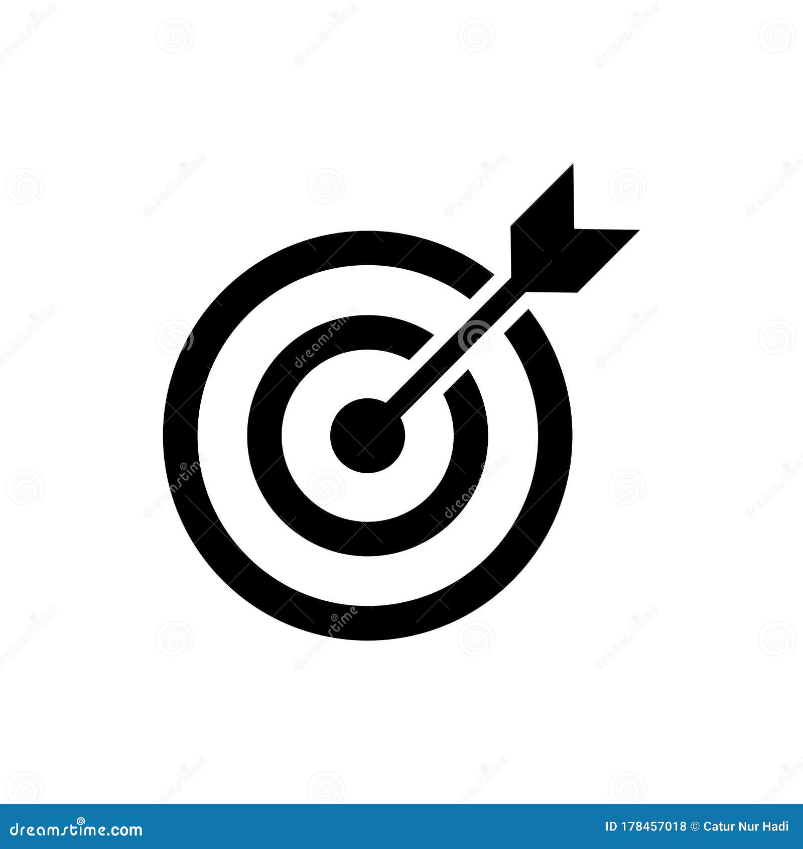 Dart Target Icon Flat Vector Template Design Trendy Stock Illustration ...
