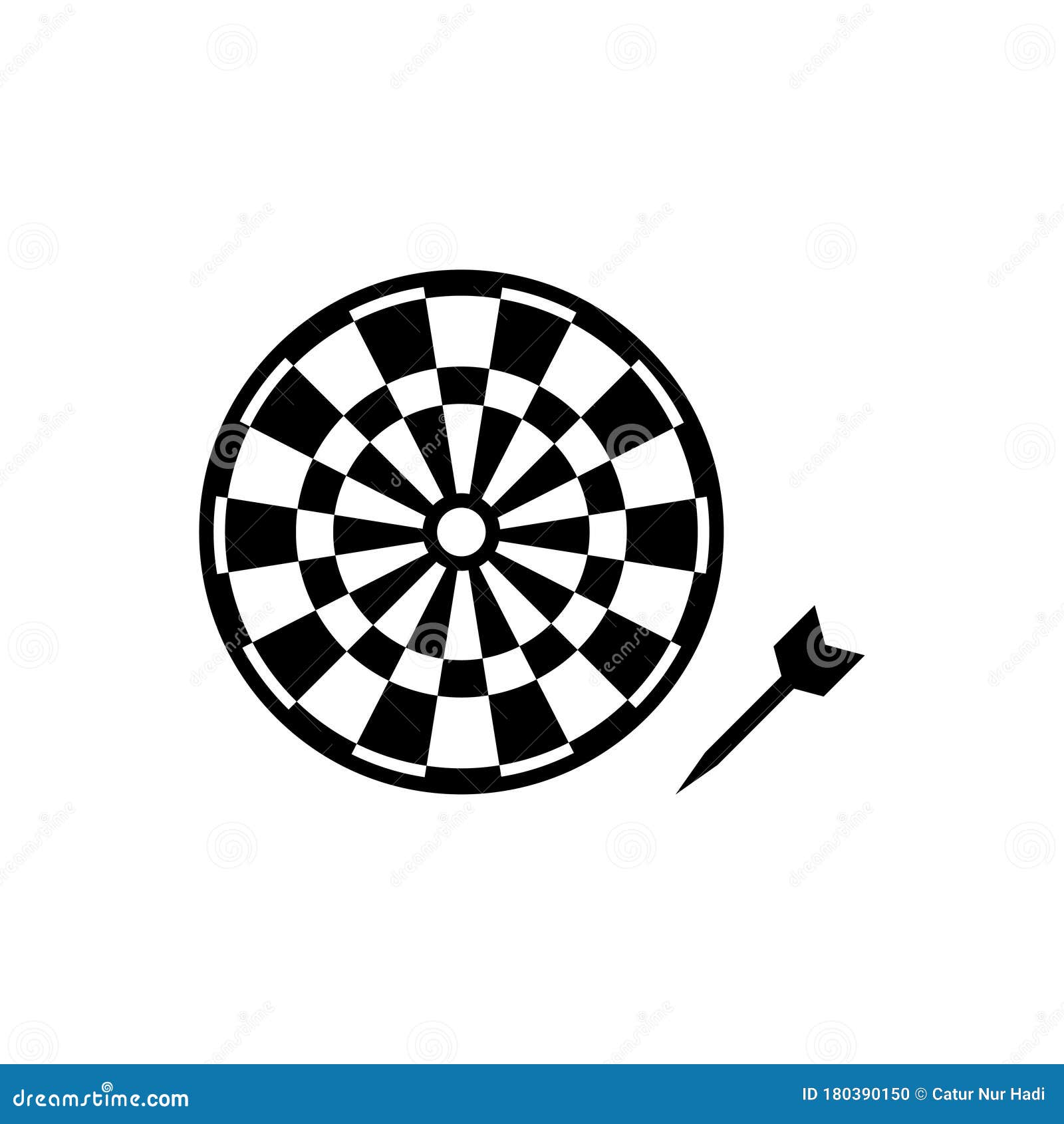 Dart Target Icon Flat Vector Template Design Trendy Stock Vector ...