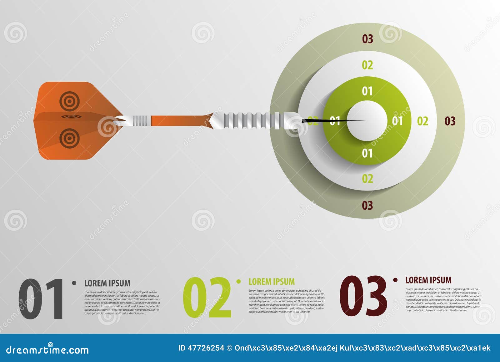 Target Infographic Template With 4 Steps, Options. Banner With Target ...