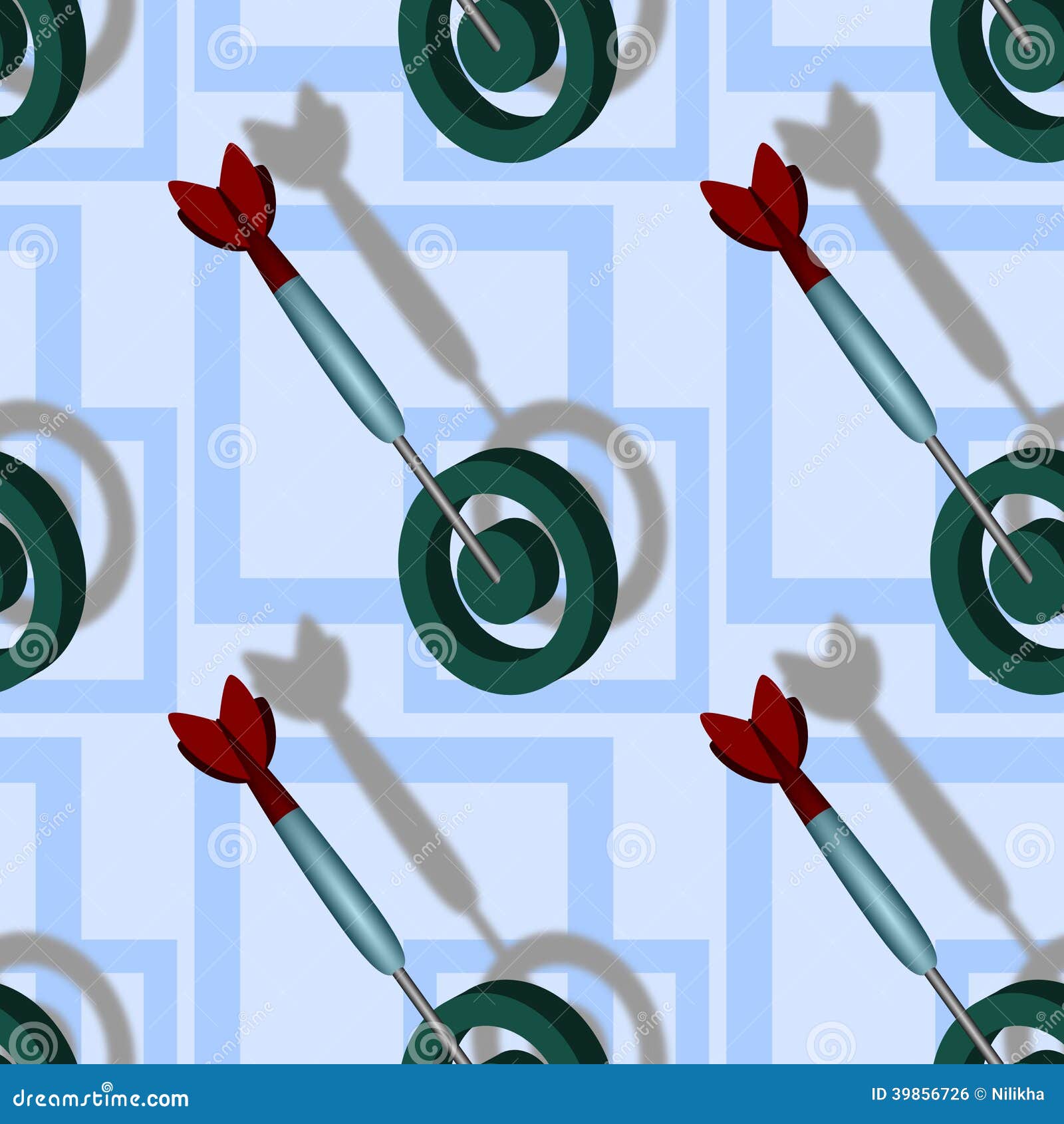 Dart and Target Seamless Background Design Stock Illustration ...