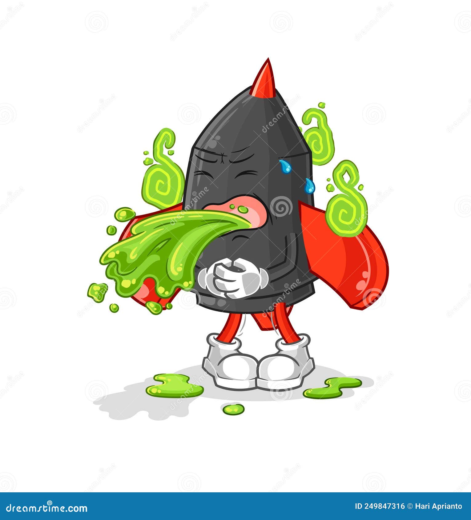 Dart Throw Up Cartoon. Cartoon Mascot Vector Stock Vector ...