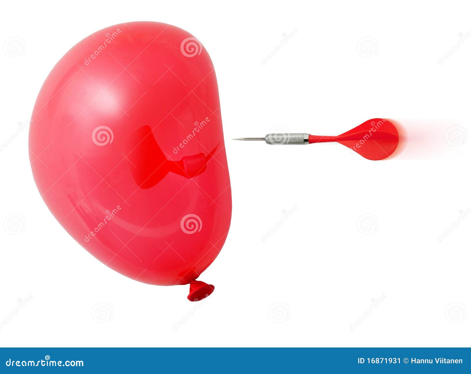 Dart about To Hit Red Balloon Stock Image - Image of isolated, inflated ...