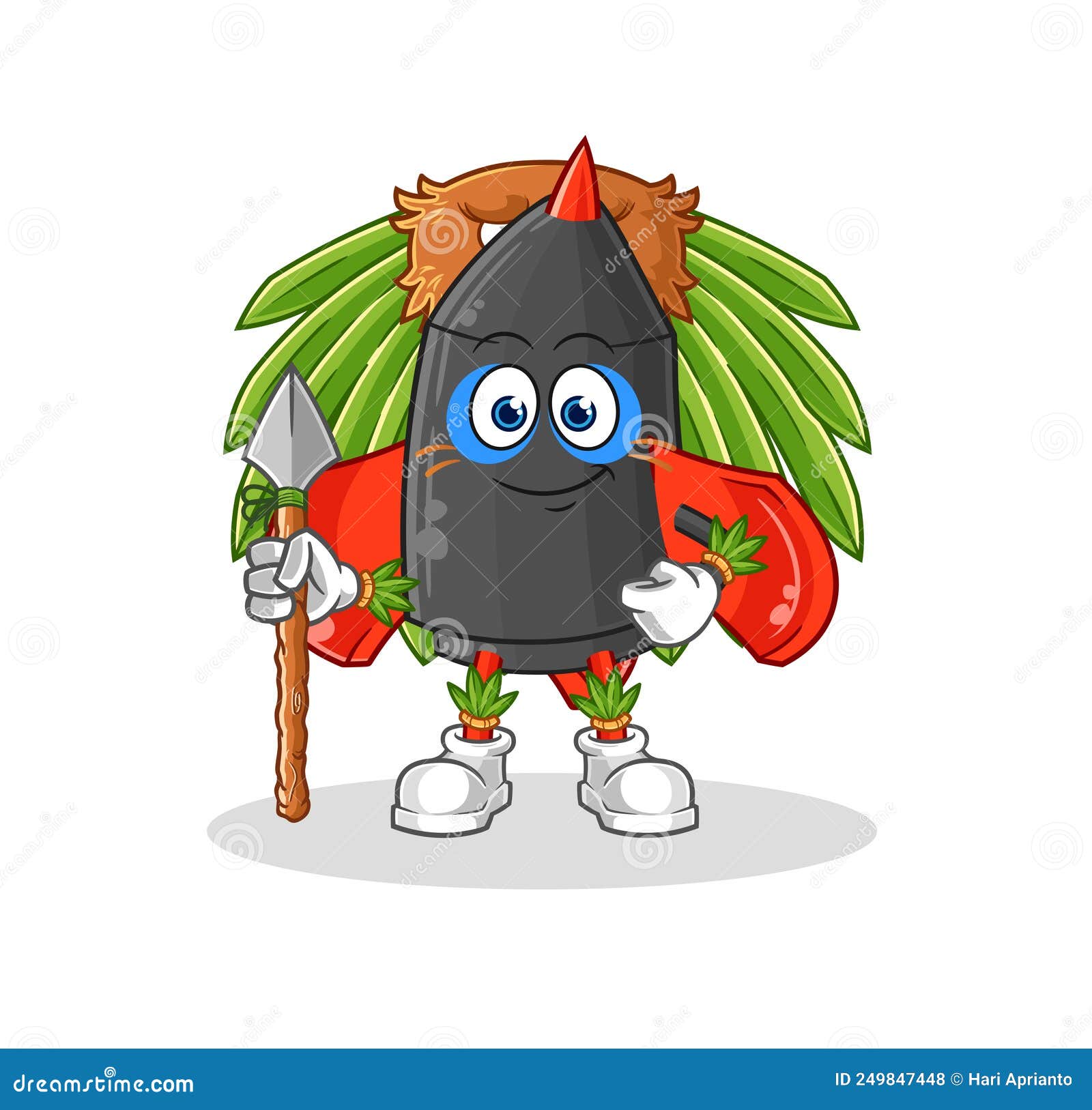 Cave Man Throwing Stone Cartoon Game Animation Sprite Vector ...