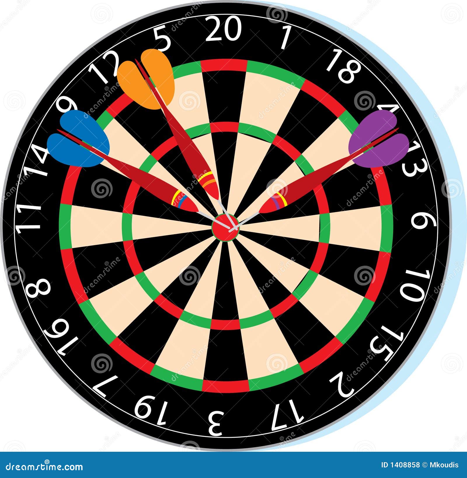Dartboard Vector Illustration | CartoonDealer.com #1408858