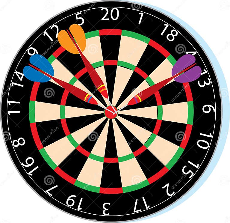 Dartboard stock vector. Illustration of dartboard, circle - 1408858