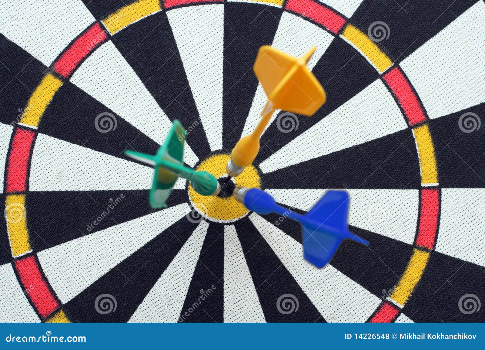 Dartboard with Darts in Aim Stock Photo - Image of copy, leisure: 14226548