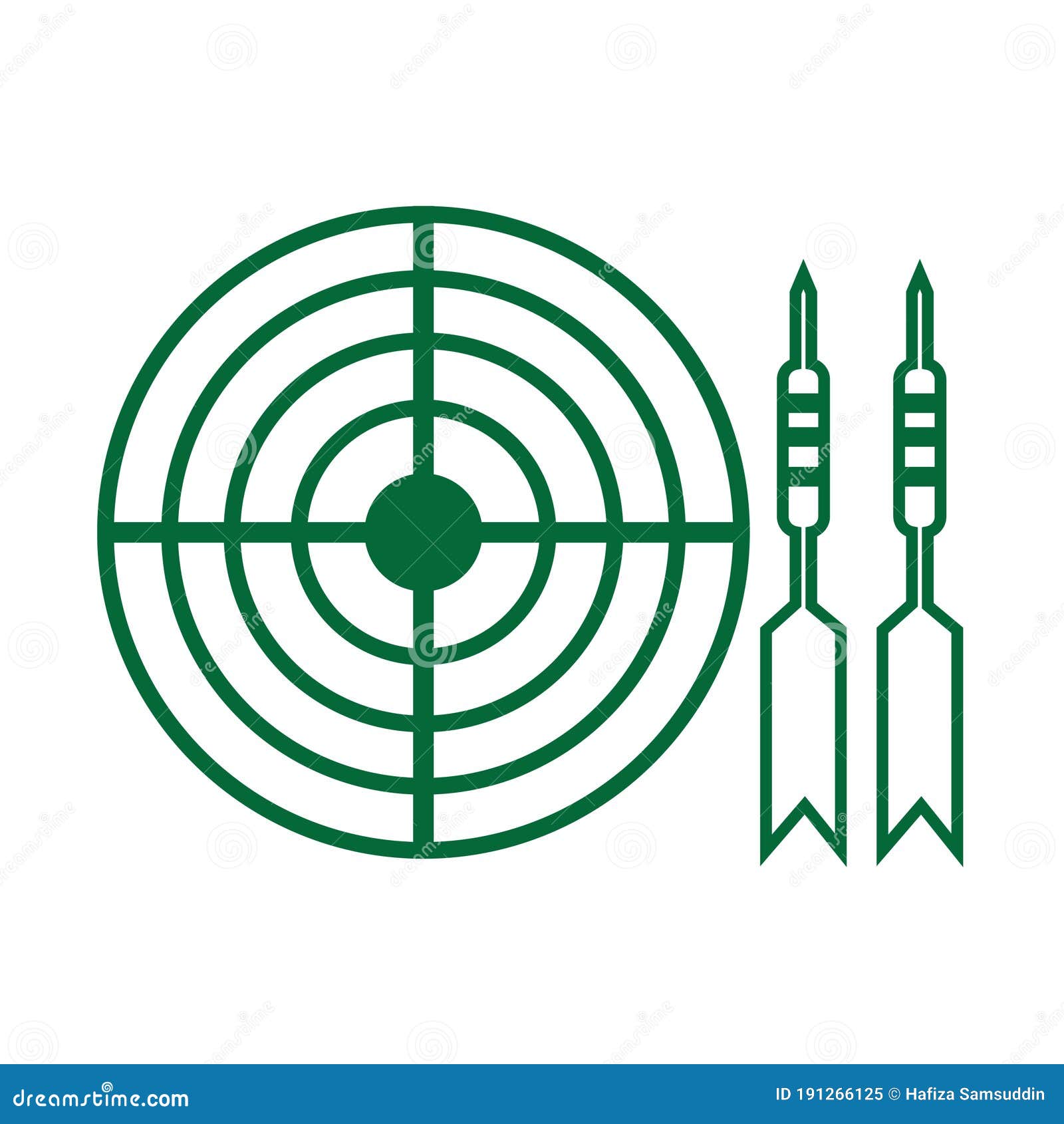 Dartboard with Darts. Vector Illustration Decorative Design Stock ...