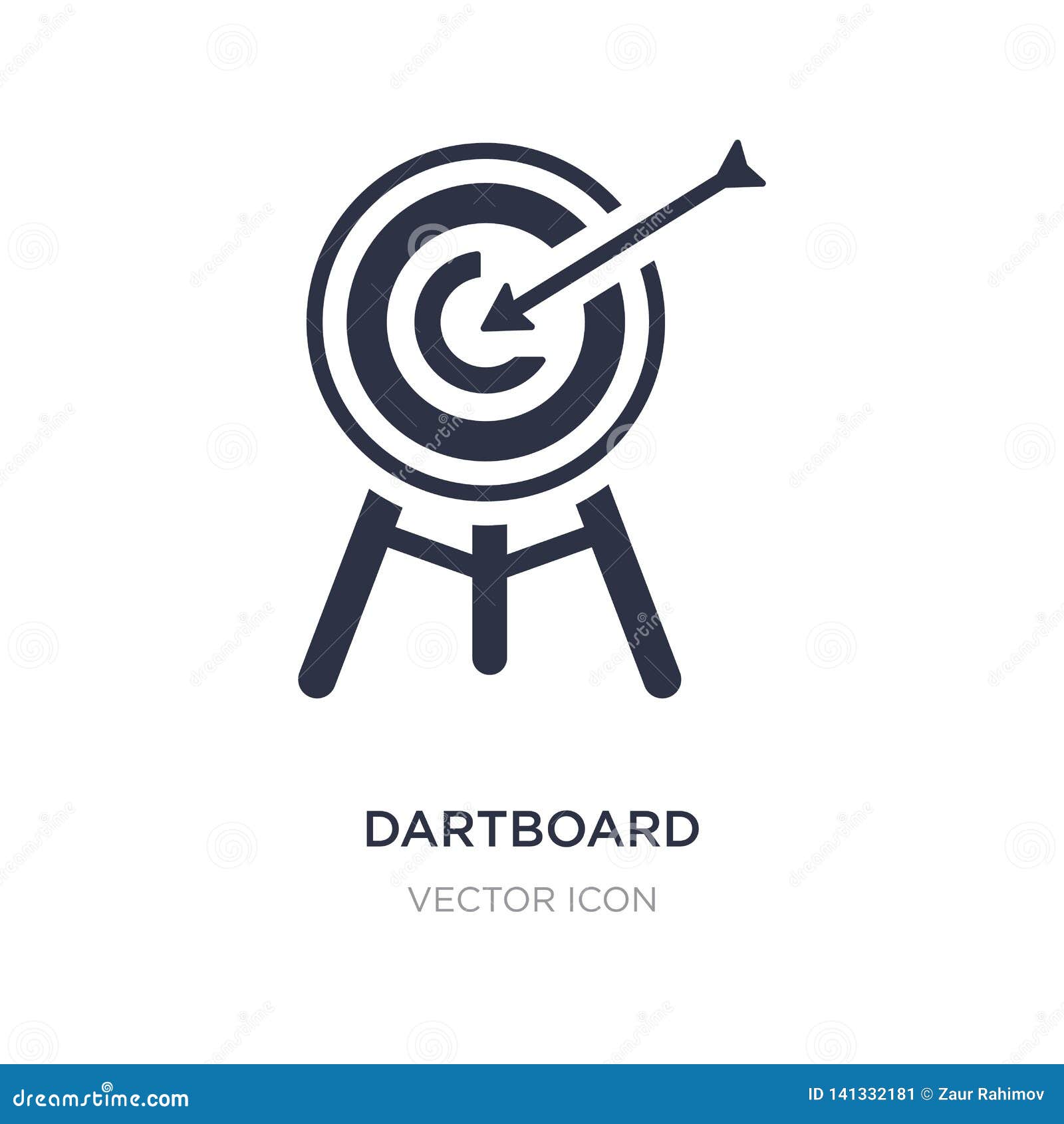 Dartboard Icon on White Background. Simple Element Illustration from ...