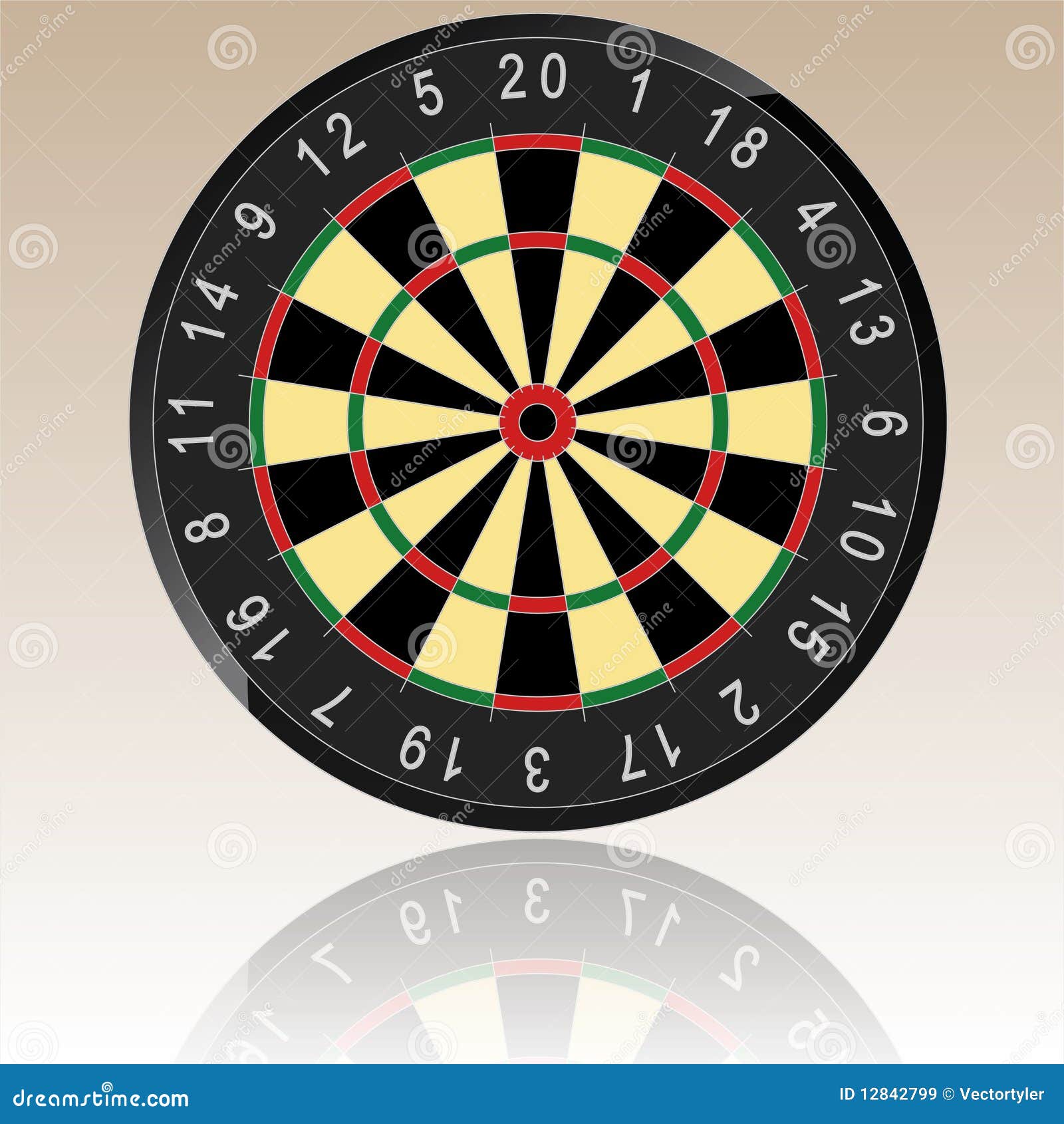 Dartboard Illustration stock vector. Illustration of computer - 12842799