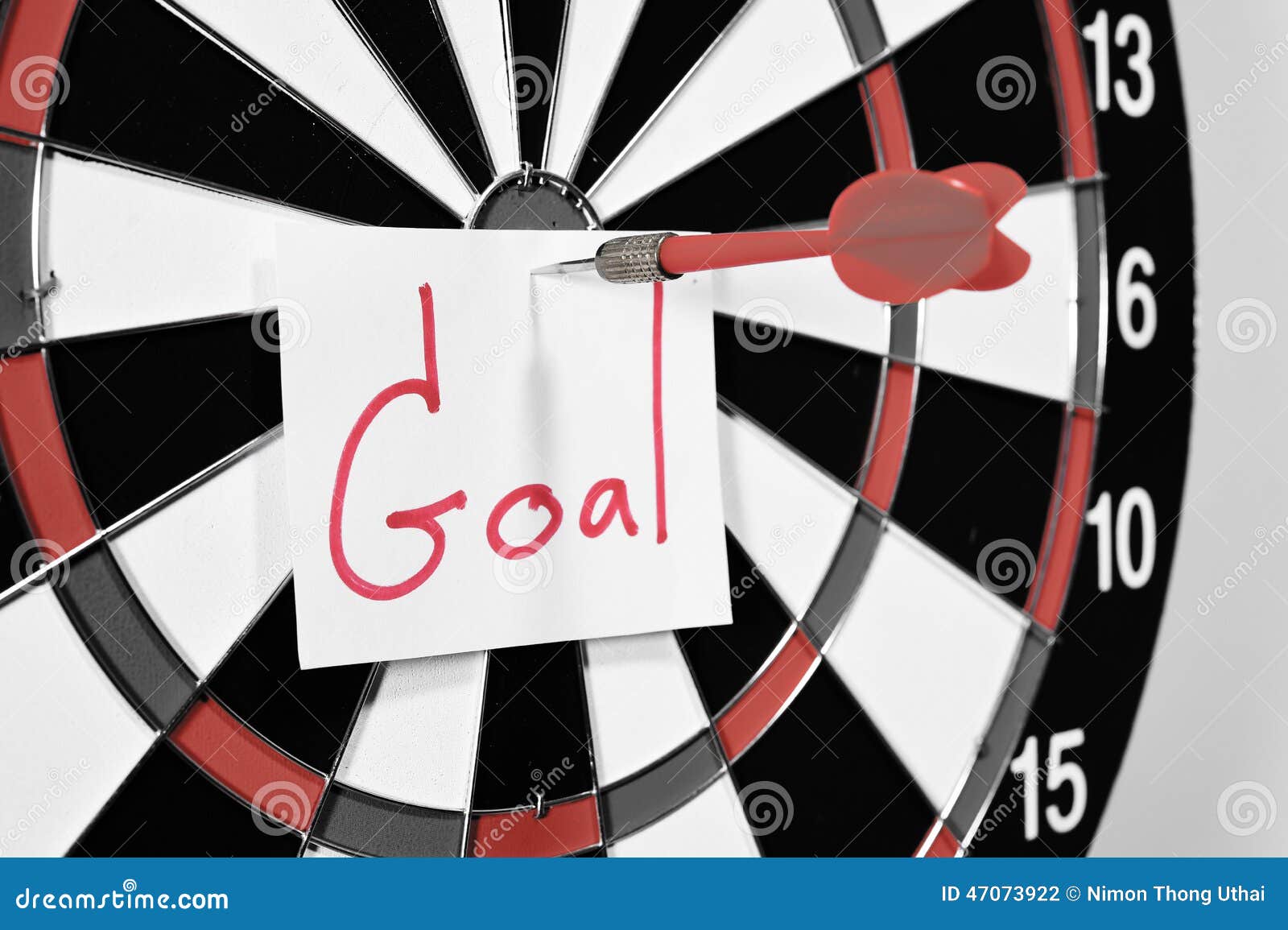 Dartboard for Set Goal Concept Stock Photo - Image of bullseye ...