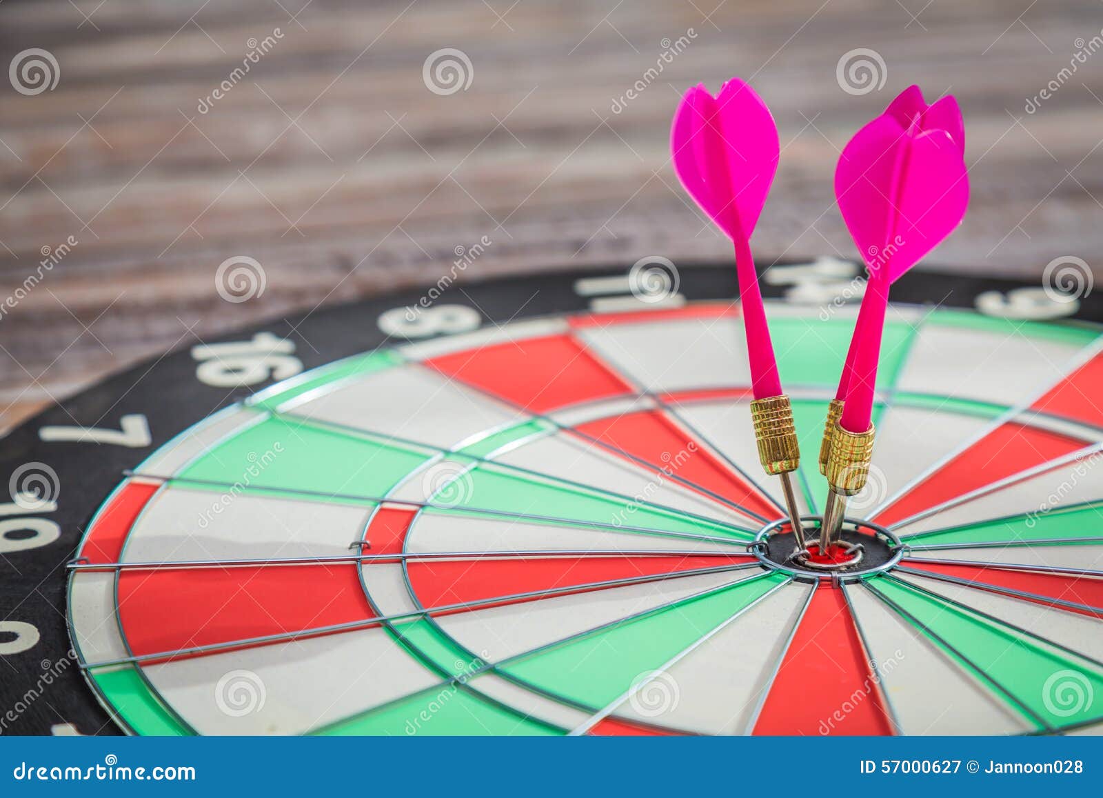 Dartboard on Wood (Darts Hit Target) Stock Image - Image of count ...