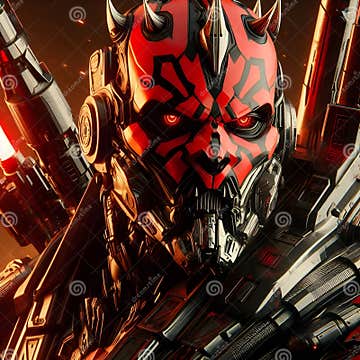 Darth Maul in the Form of the Transformers. Stock Image - Image of ...