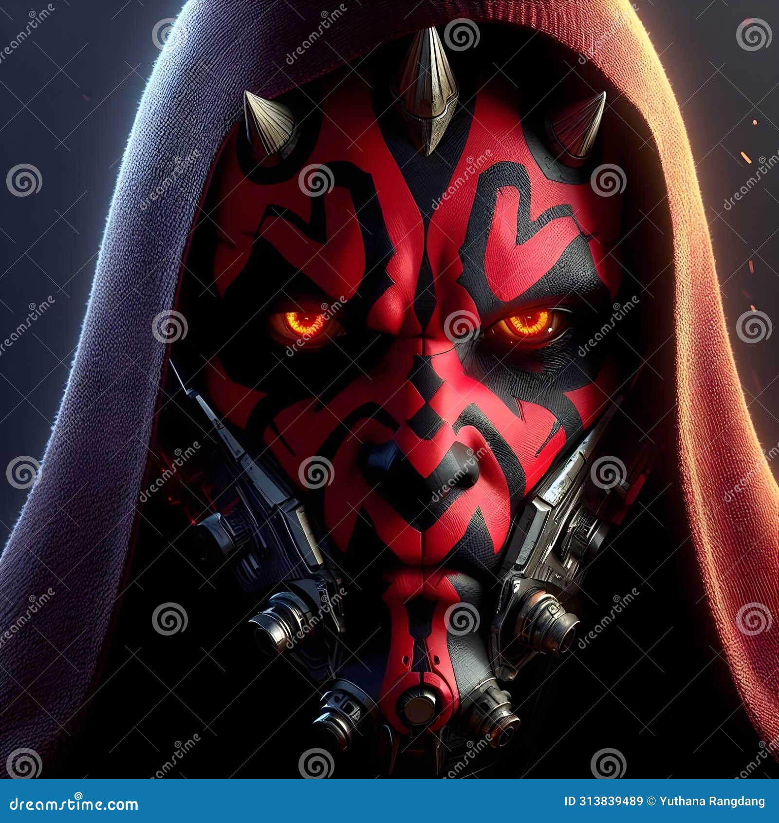 Darth Maul in the Form of the Transformers. Stock Image - Image of ...