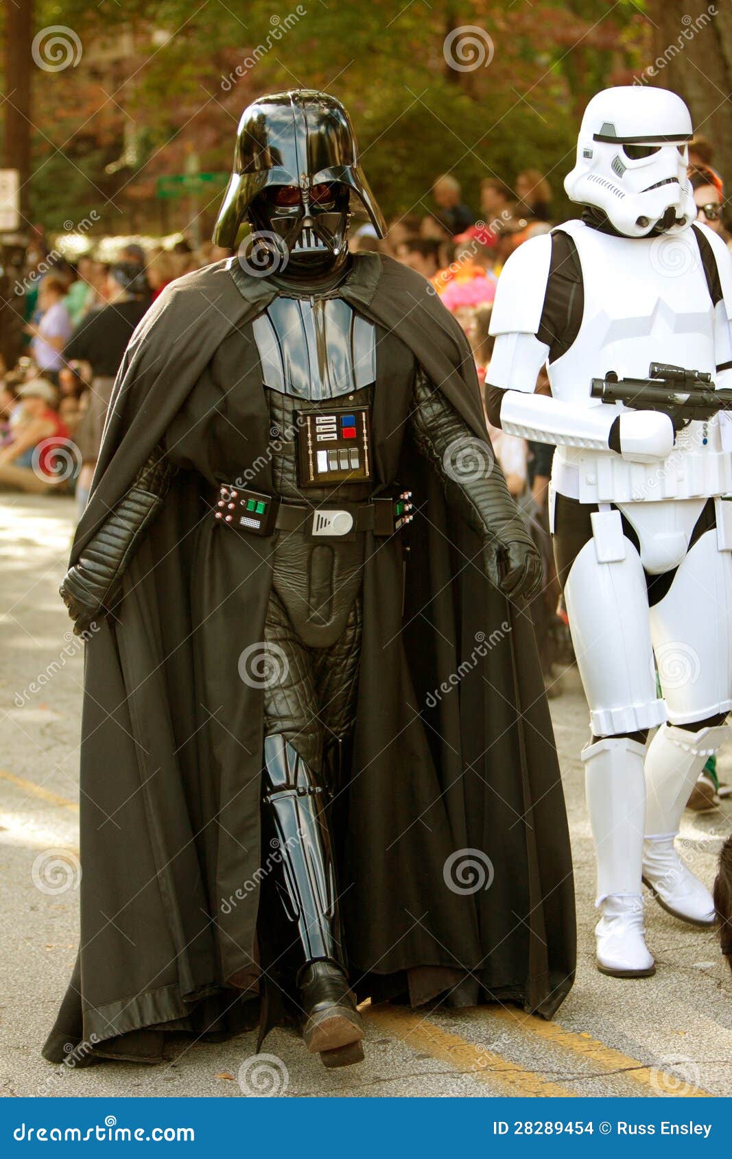 Darth Vader and Stormtrooper Walk in Halloween Parade Editorial Stock ...