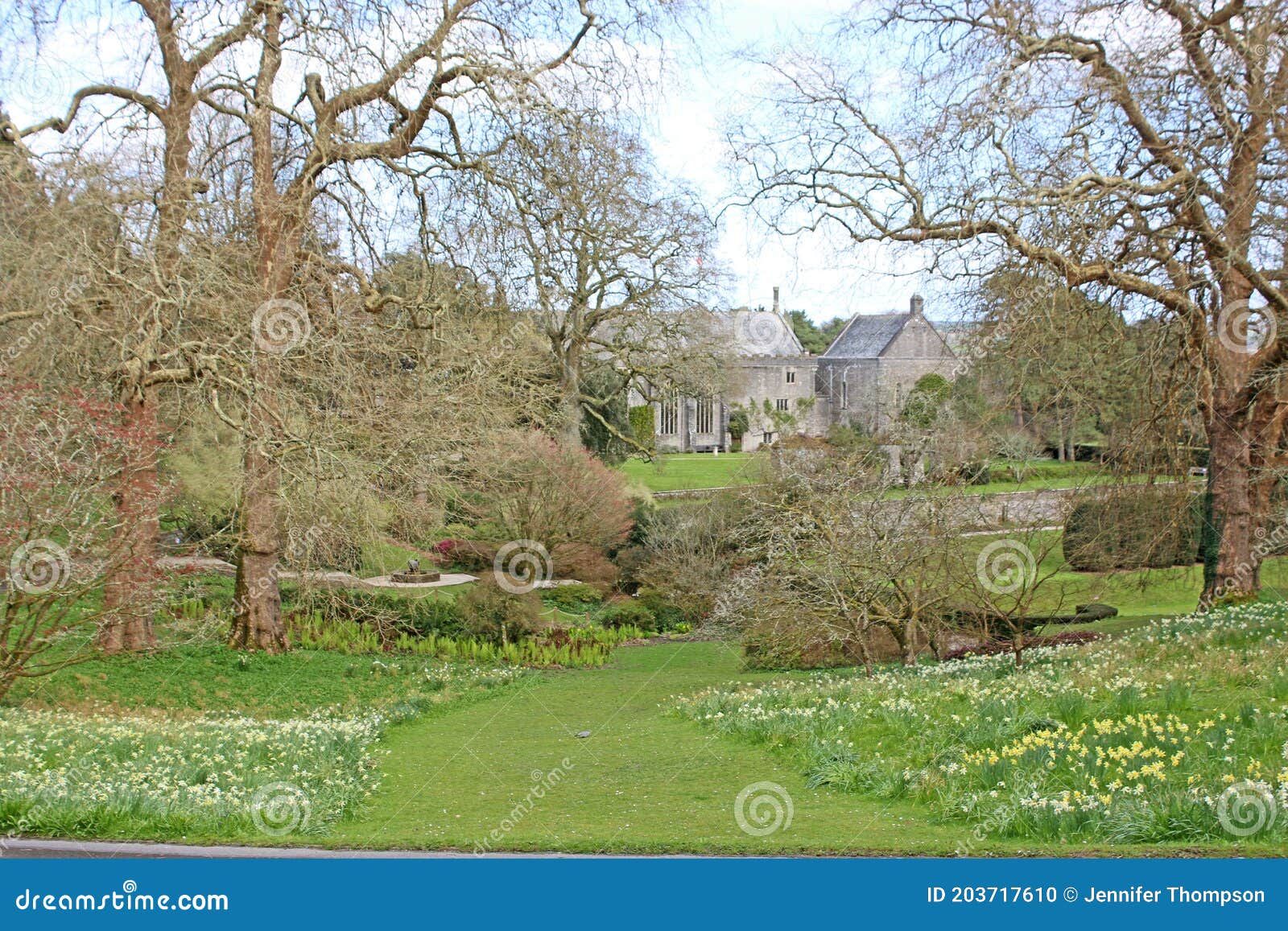 Dartington Hall and Gardens, Devon Stock Photo - Image of cottage ...