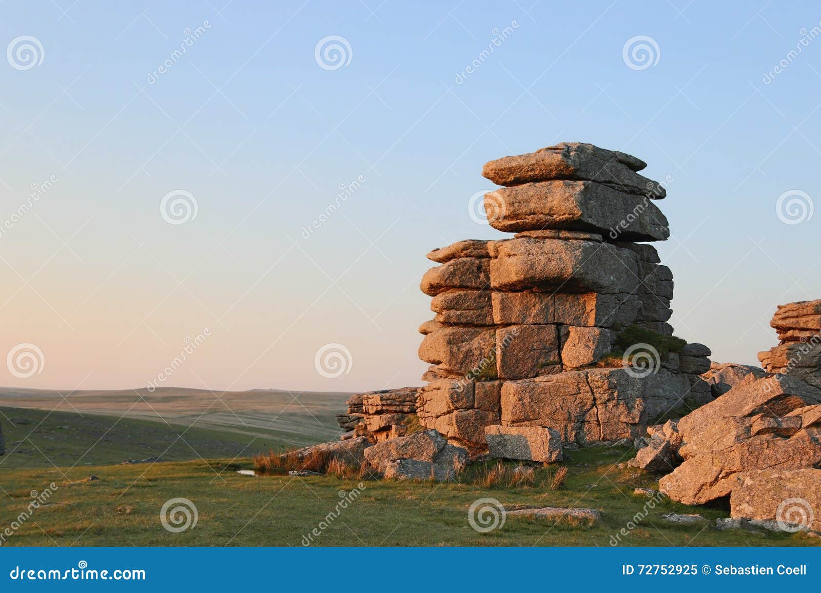 Dartmoor Great Staple Tor stock image. Image of heavy - 72752925