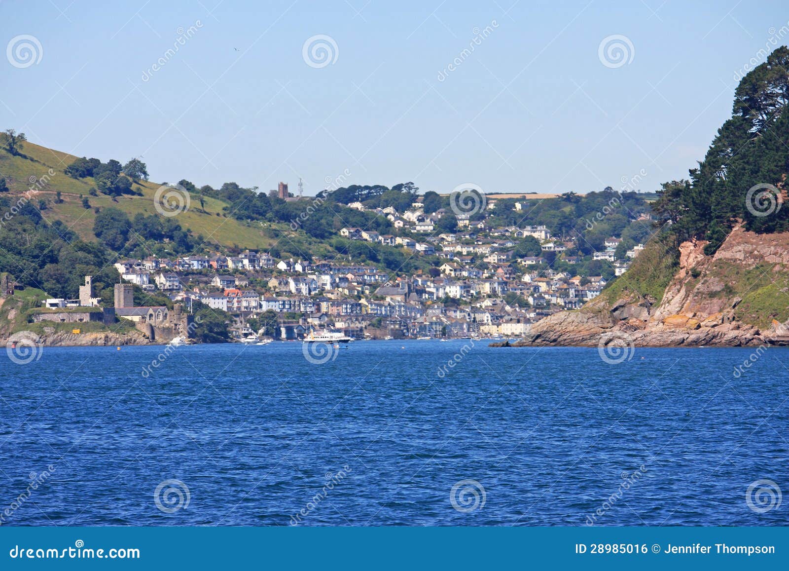 Dartmouth stock photo. Image of rock, hill, cliff, devon - 28985016
