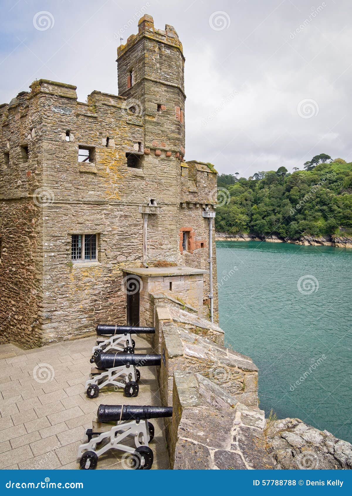 Dartmouth Castle Devon England Stock Photo - Image of cannon, england ...