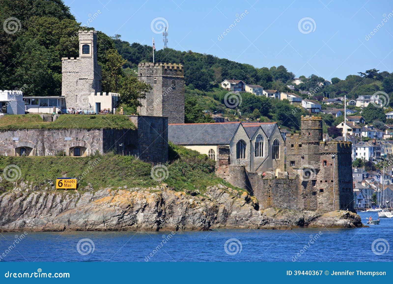 Dartmouth Castle stock image. Image of houses, coast - 39440367