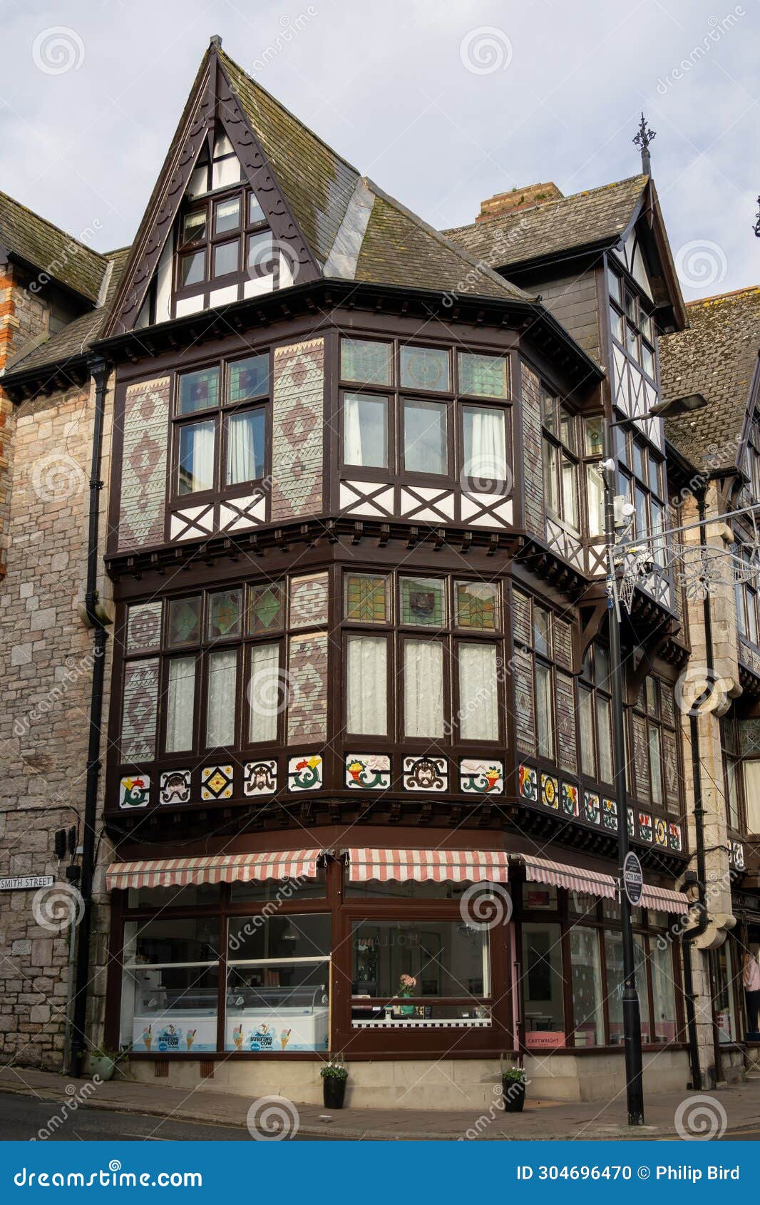 Dartmouth, Devon, UK - January 14. Traditional Building in Dartmouth ...