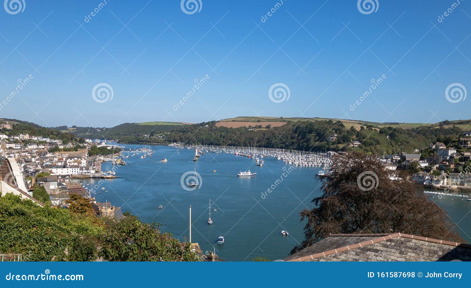 Dartmouth Harbour on the River Dart, Devon Stock Photo - Image of ...
