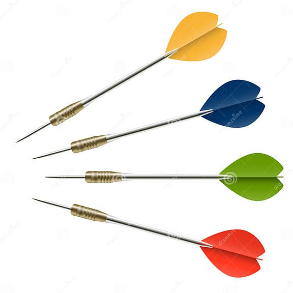 Darts 4 colors stock vector. Illustration of colorfully - 41755296