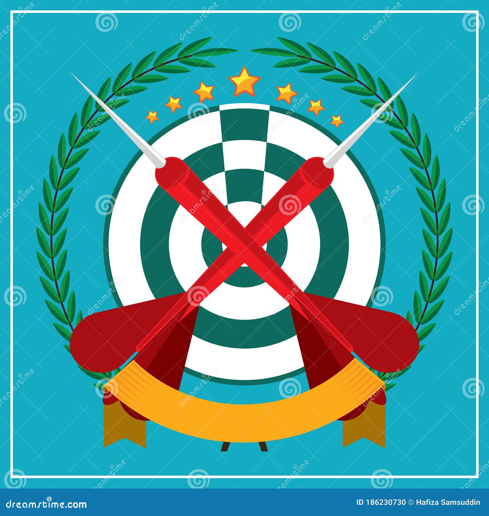 Darts Emblem. Vector Illustration Decorative Design Stock Vector ...