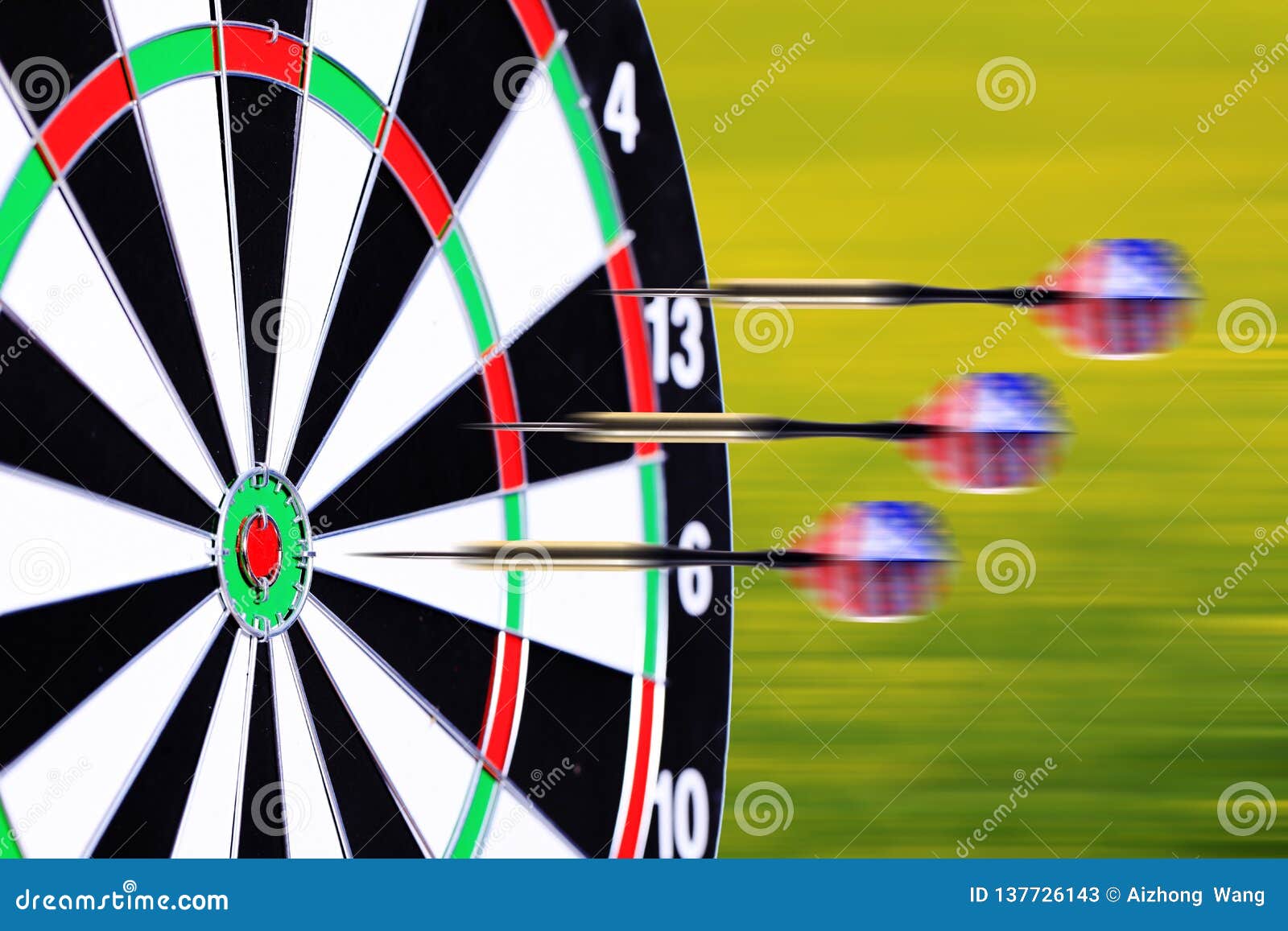 Darts hit the center stock image. Image of closeup, challenge - 137726143