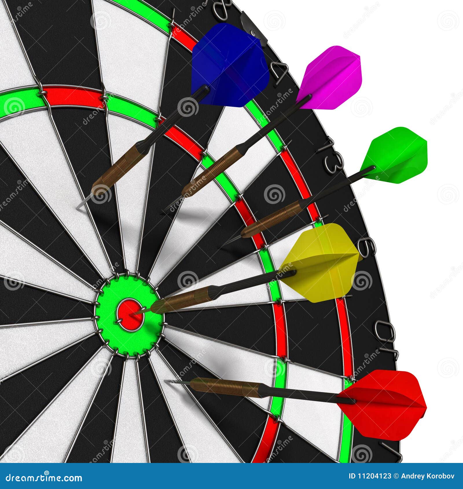 Darts hitting target stock illustration. Illustration of efficiency ...