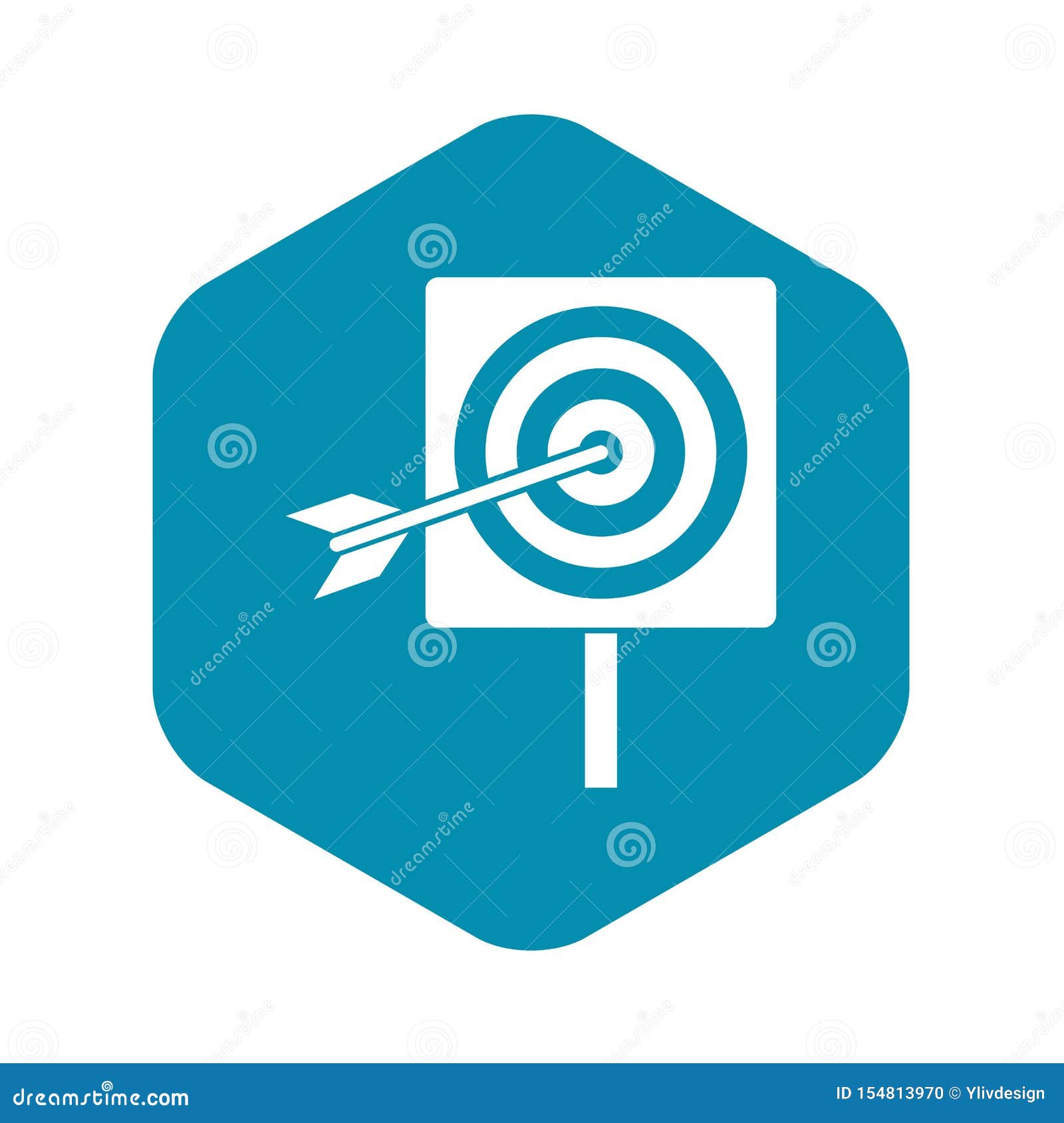 Darts icon, simple style stock vector. Illustration of goal - 154813970
